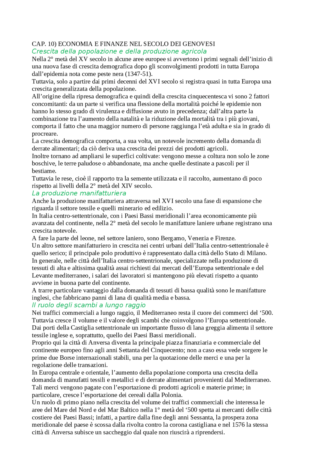 Benigno Storia Moderna Docsity