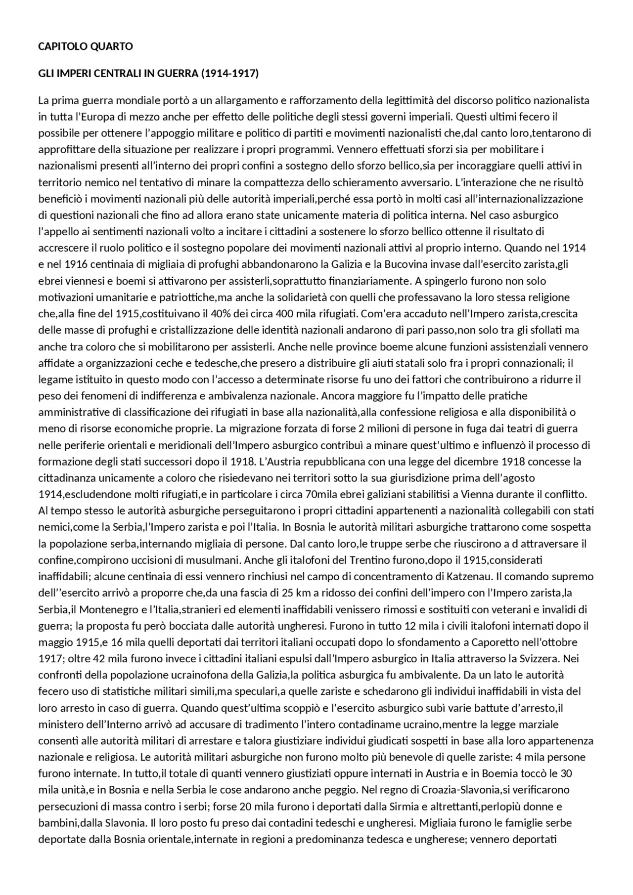 Quarto Capitolo Storia Docsity