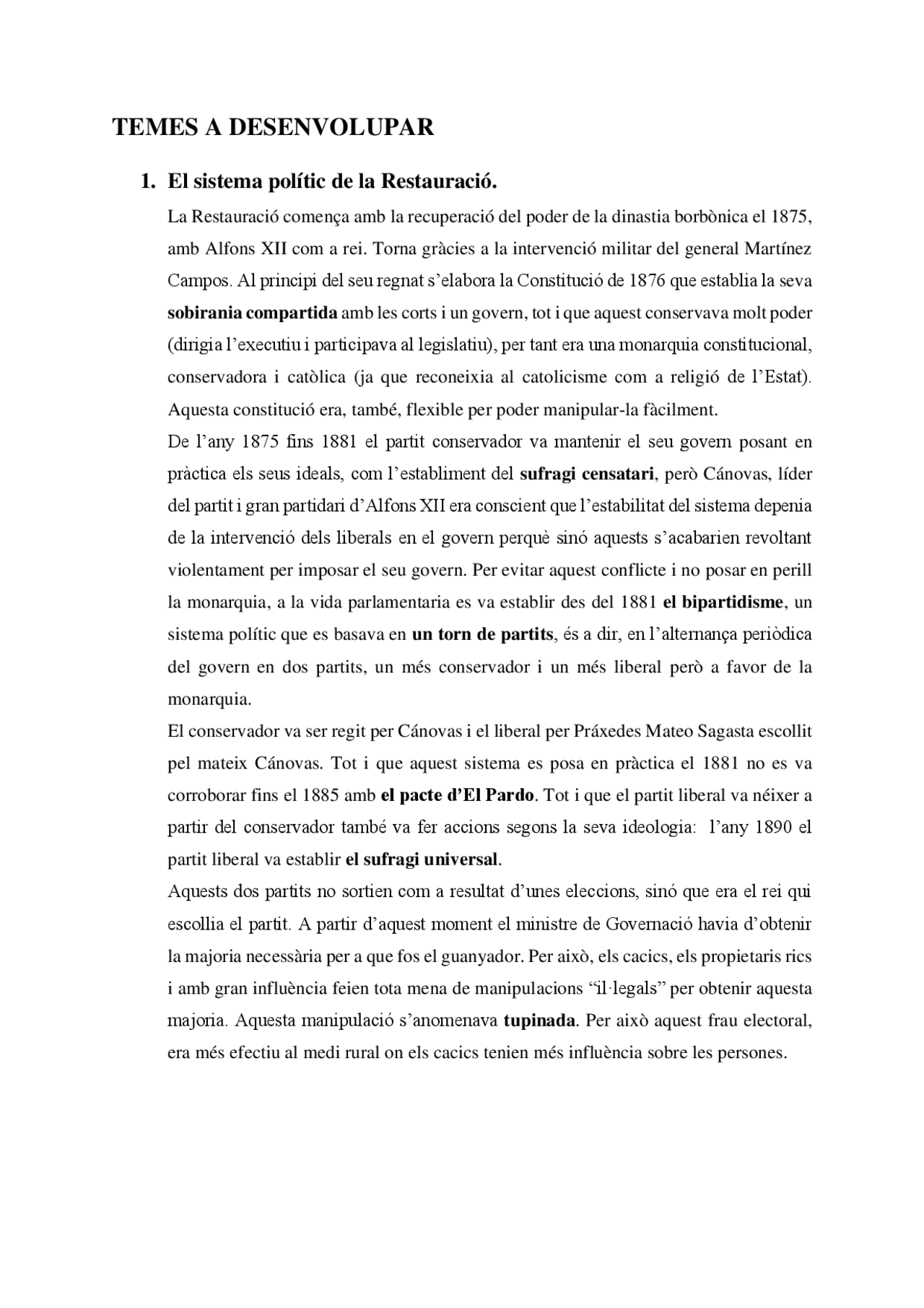 Resposta A Preguntes De Selectivitat Dhistòria Ejercicios De