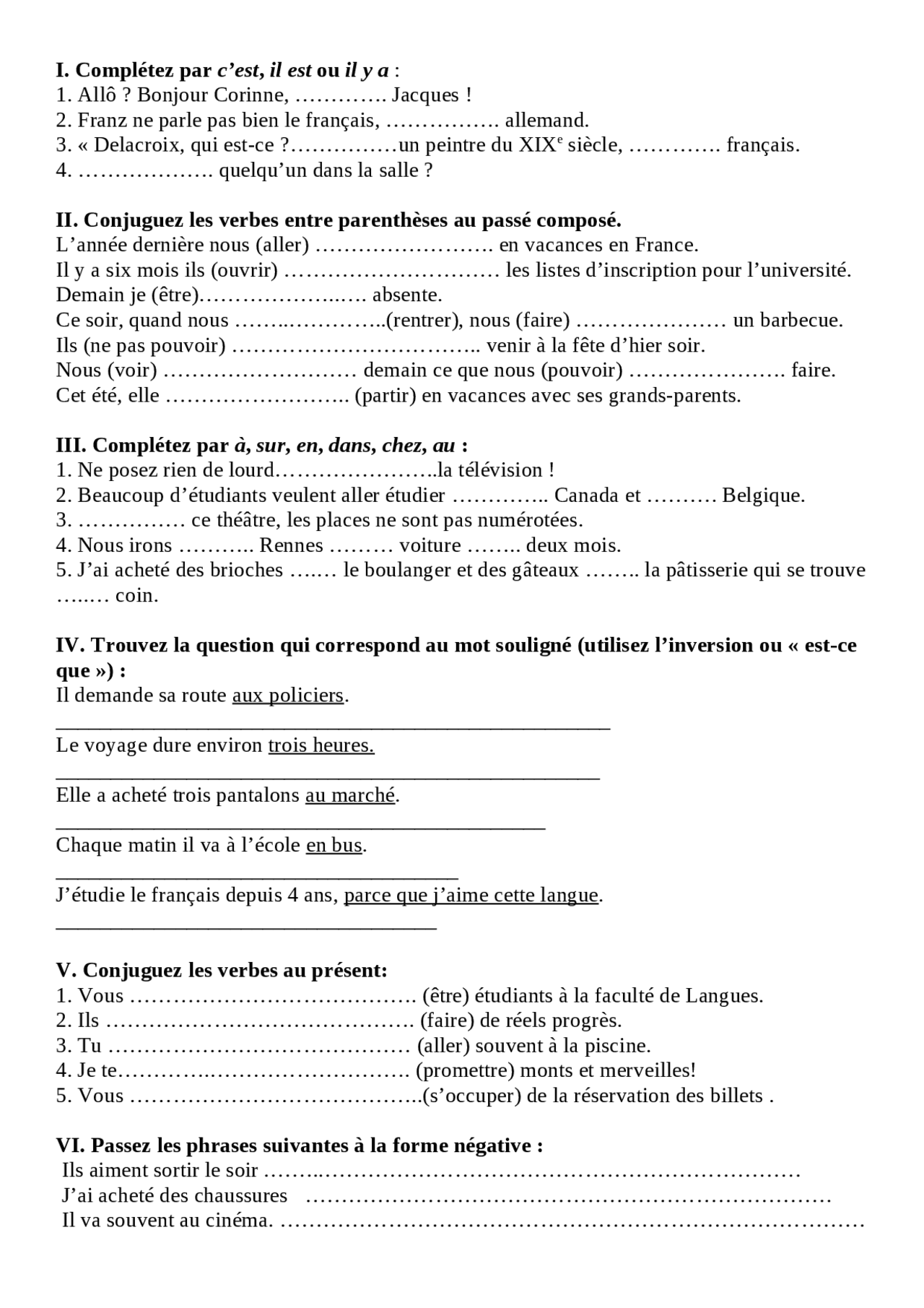 Francese Prova Esame A2b1 Dispense Di Lingua Francese Docsity