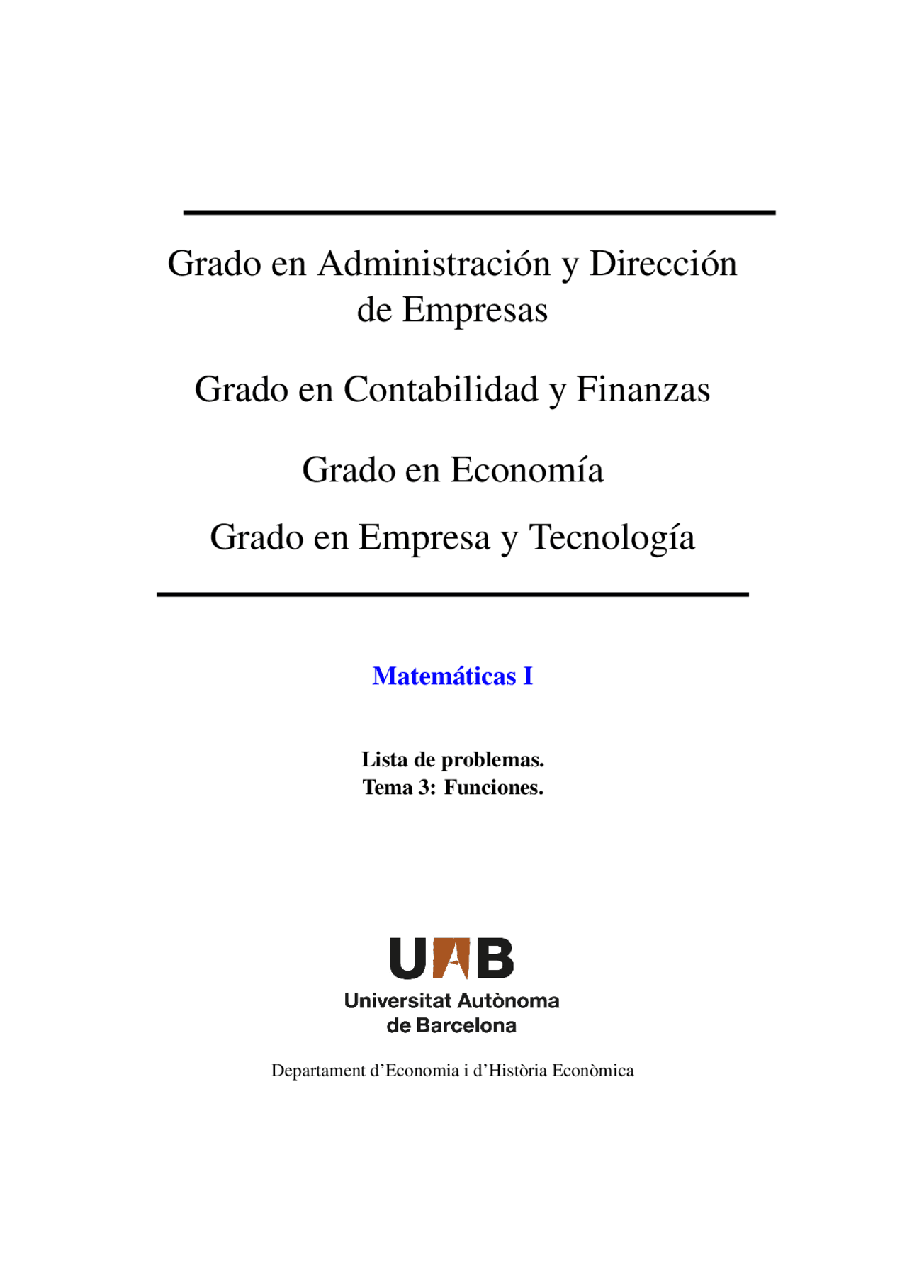 Listado De Ejercicios Matemáticas 1 Docsity
