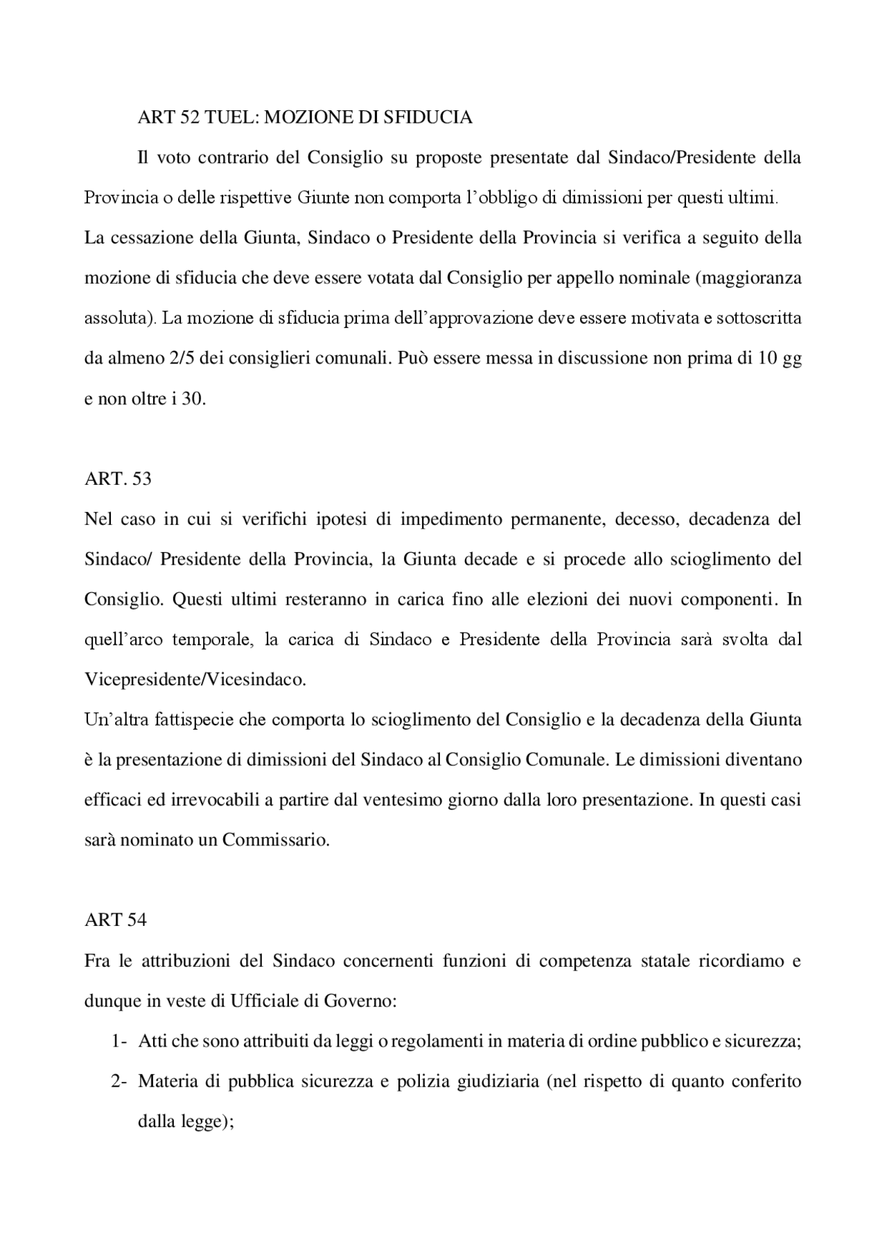 Testo Unico Sugli Enti Locoli Docsity