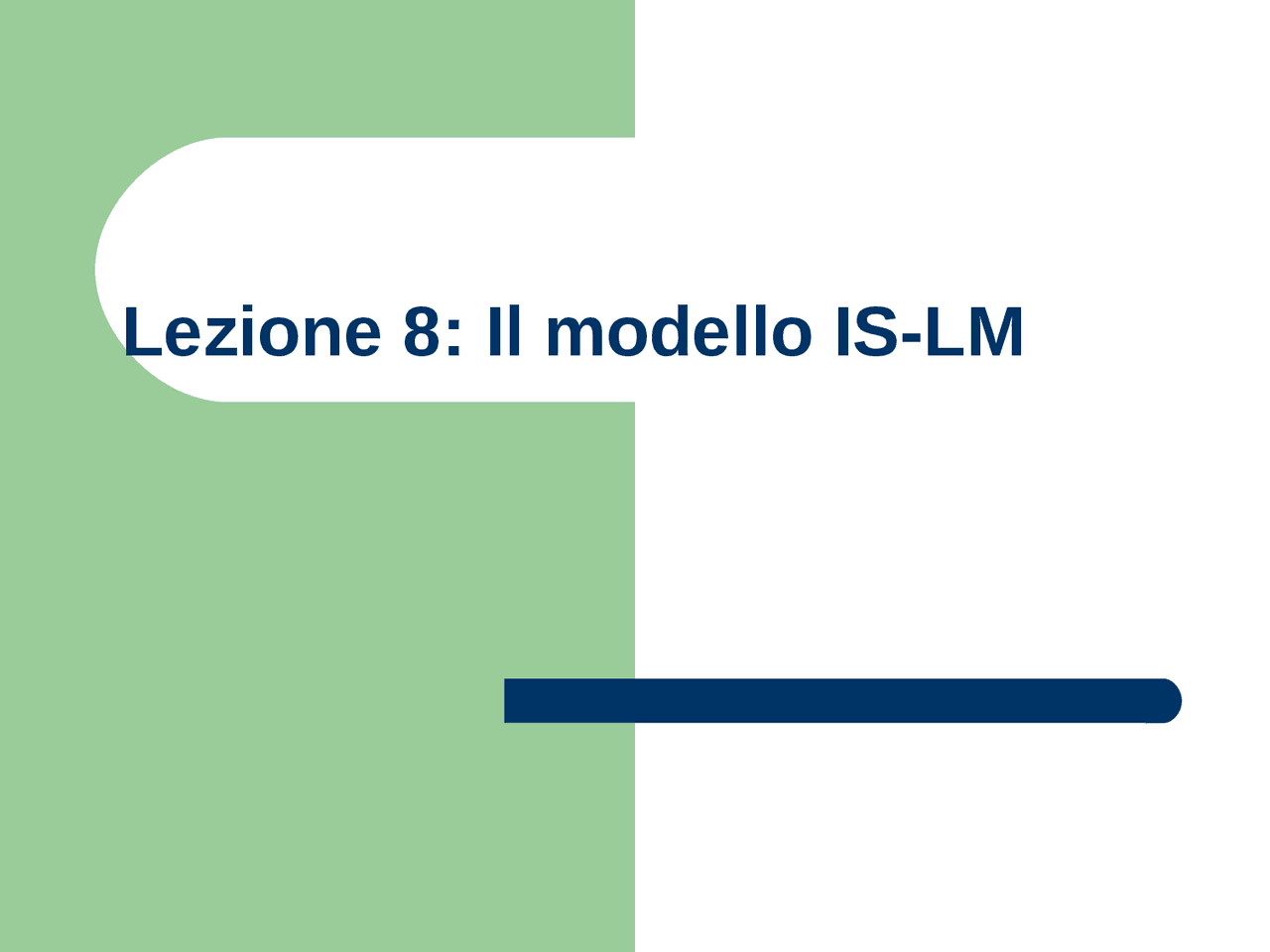Lezione Sul Modello Is Lm Docsity