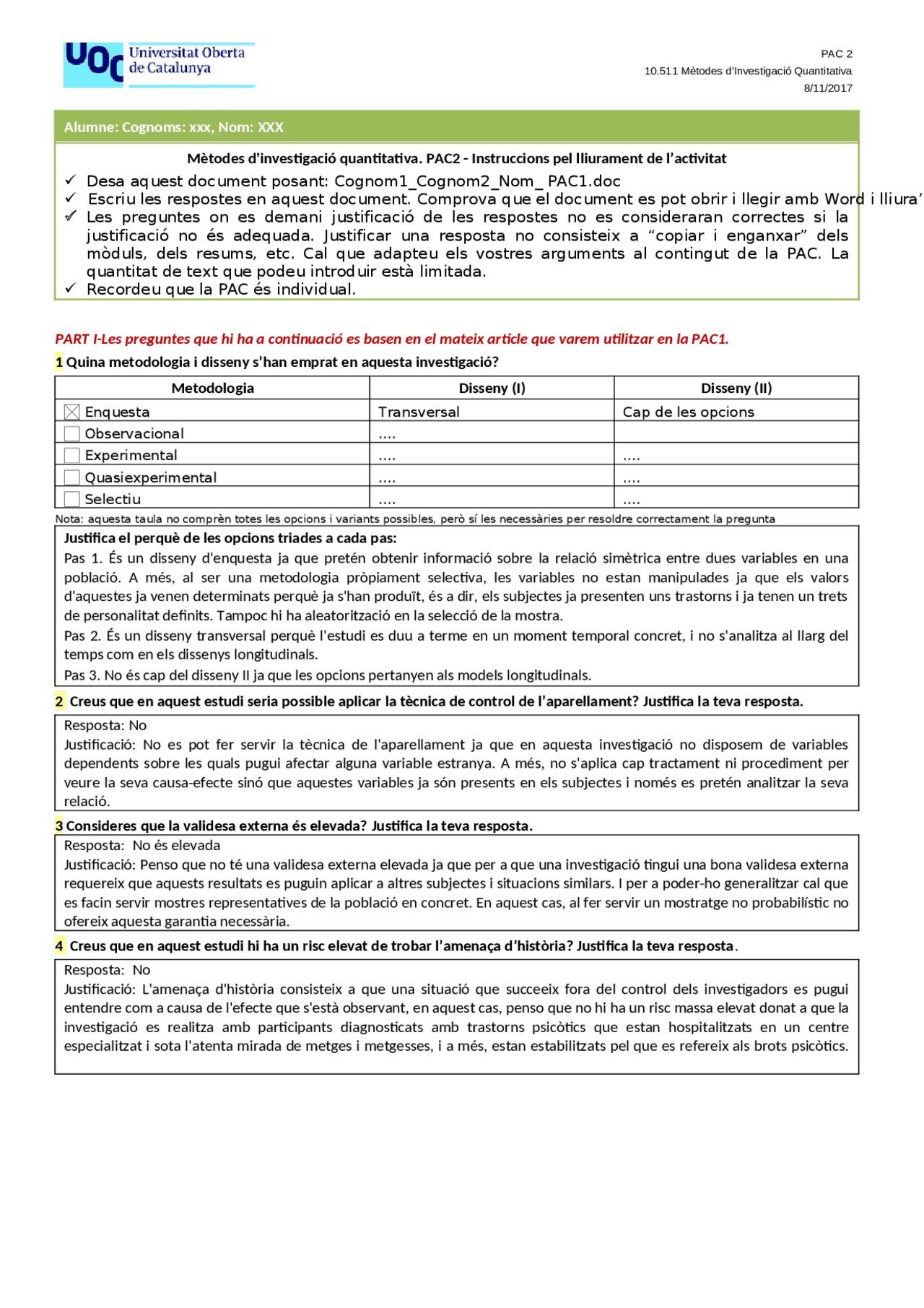 Pac 2 Metodos Investigacion Quantitativa Docsity