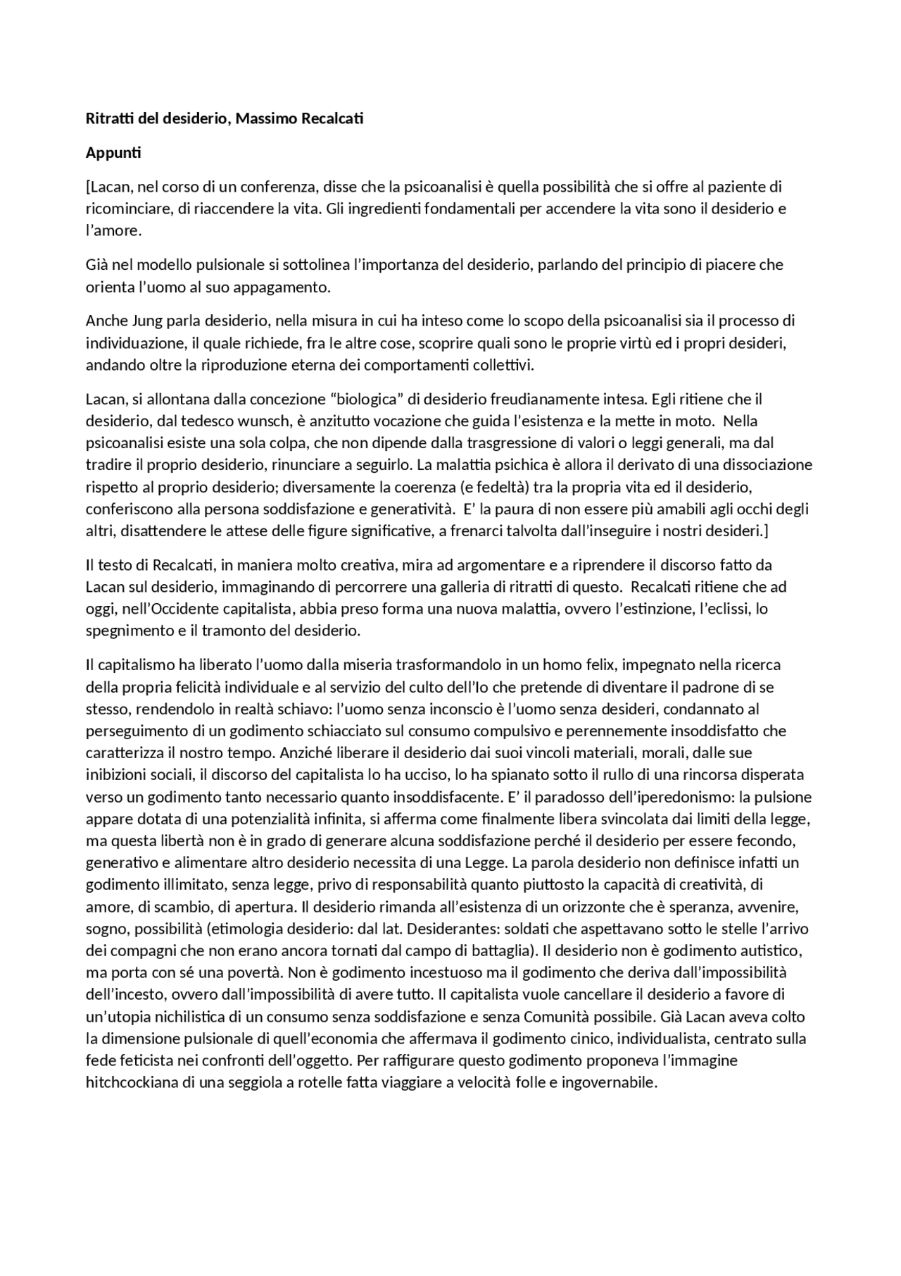 I Ritratti Del Desiderio Docsity