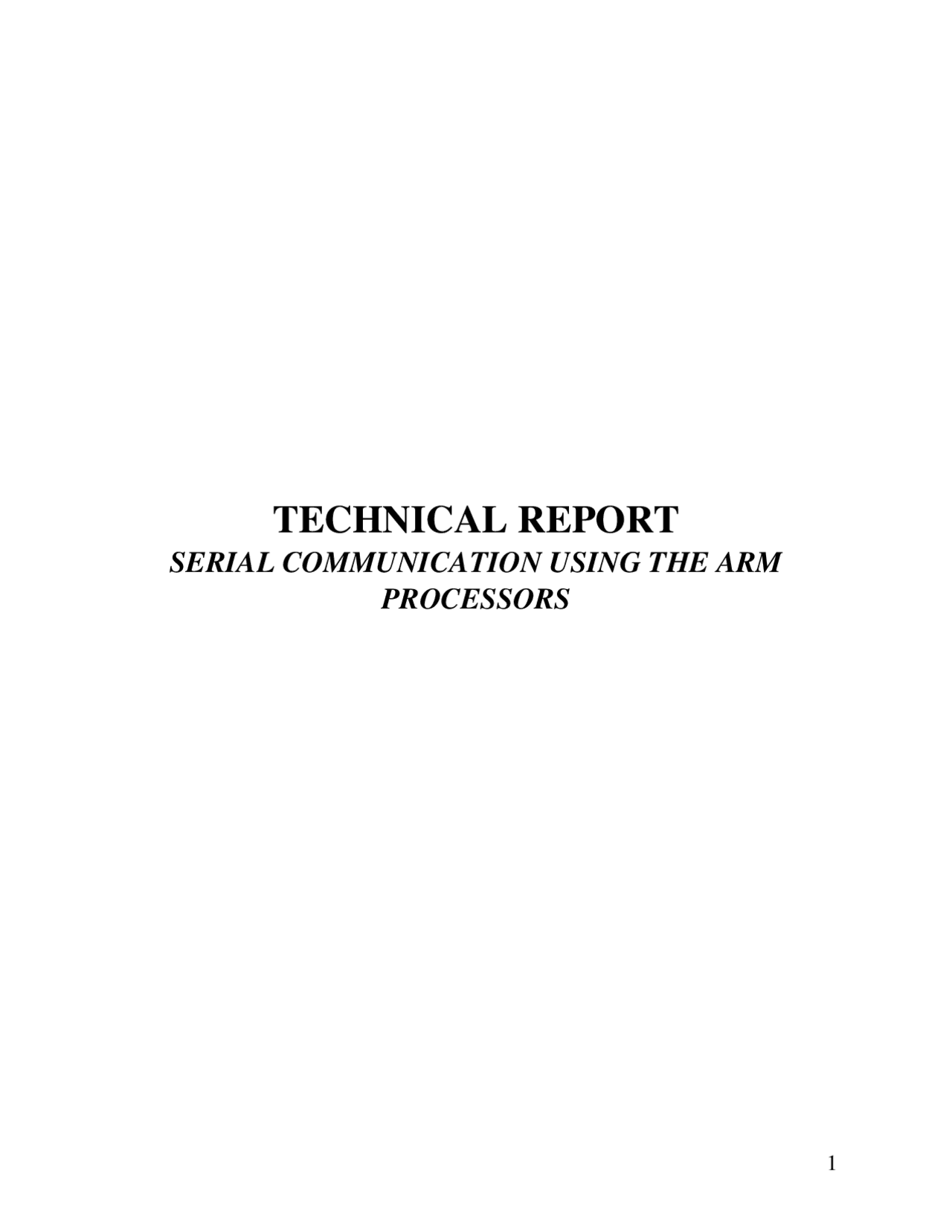 SERIAL COMMUNICATION USING THE ARM PROCESSORS | Study Guides, Projects ...