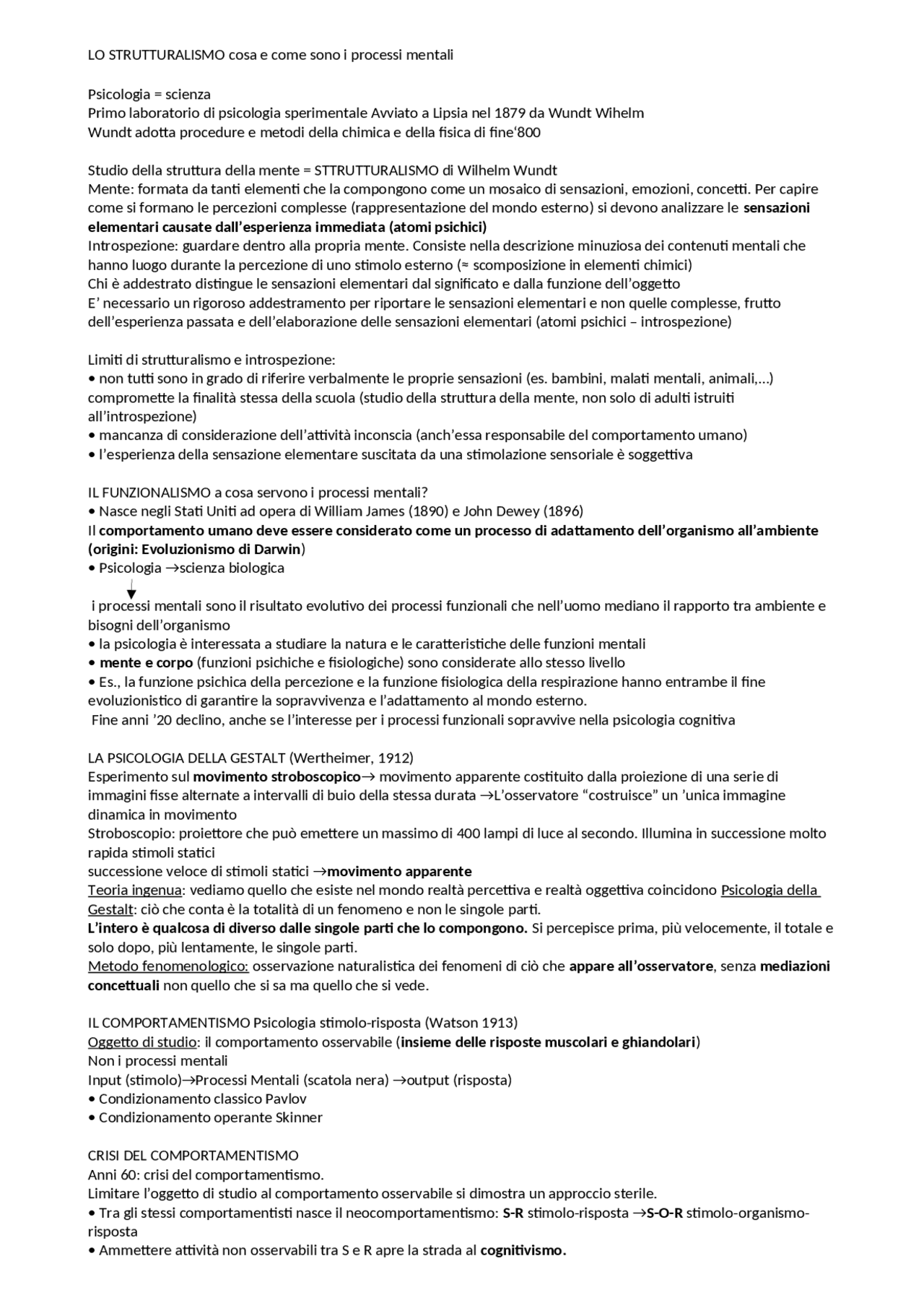Strutturalismo E Funzionalismo Docsity