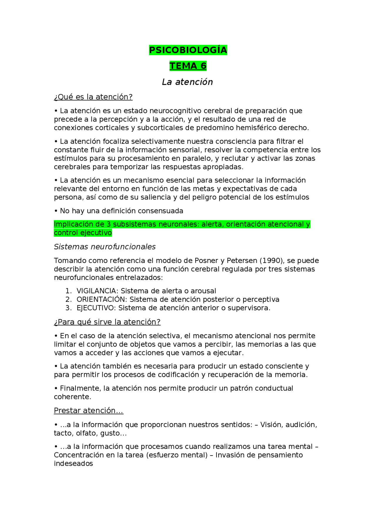 Apuntes PsicobiologÍa De La EducaciÓn Docsity