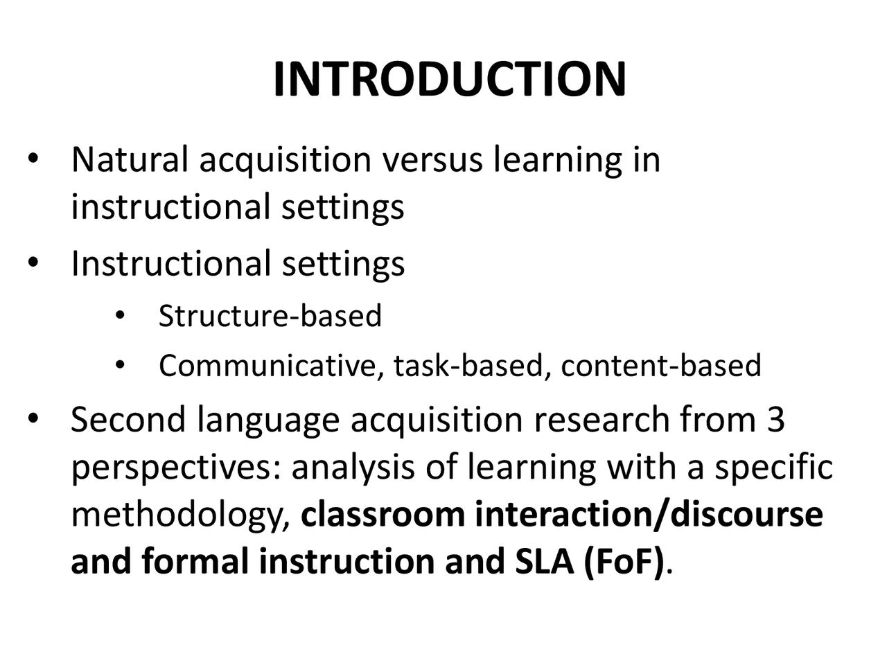 Acquisition Of English As A Foreign Language Unit 7 Docsity