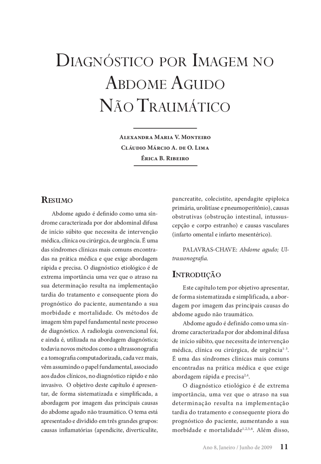 Diagnóstico Por Imagem Do Abdome Agudo Não Traumático Docsity