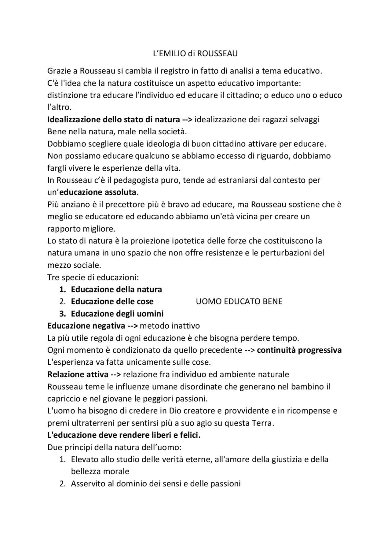 Lemilio Di Rousseau Docsity