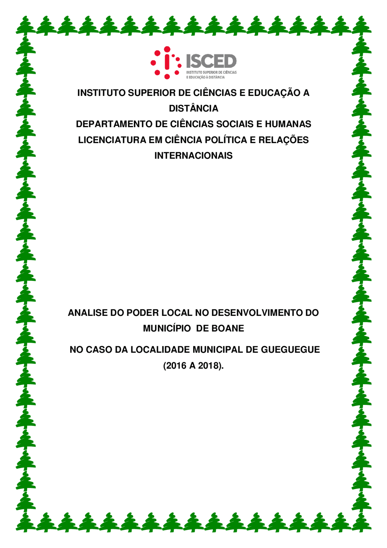 Projecto de pesquisa ISCED | Manuais, Projetos, Pesquisas ...