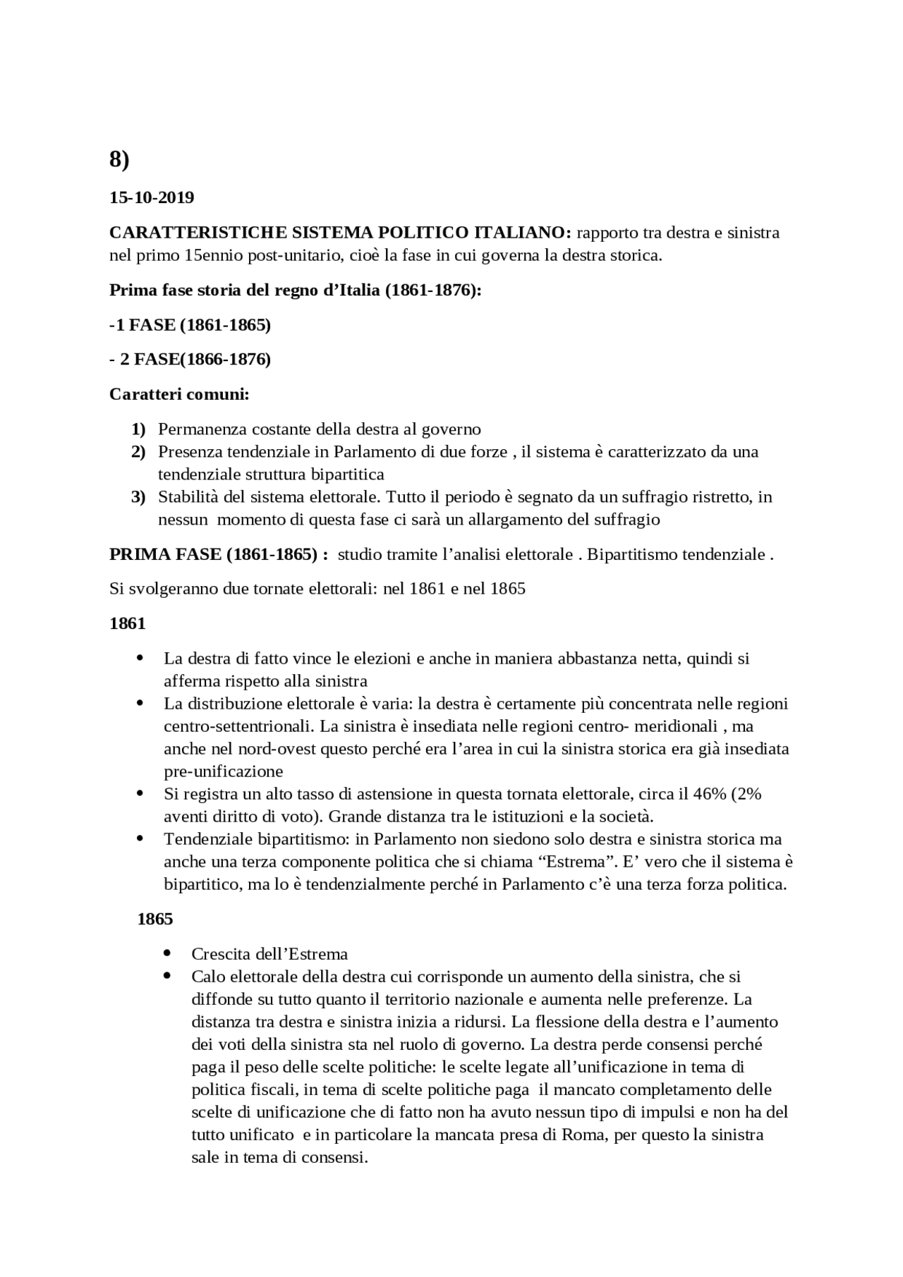 Appunti Storia Partiti Docsity
