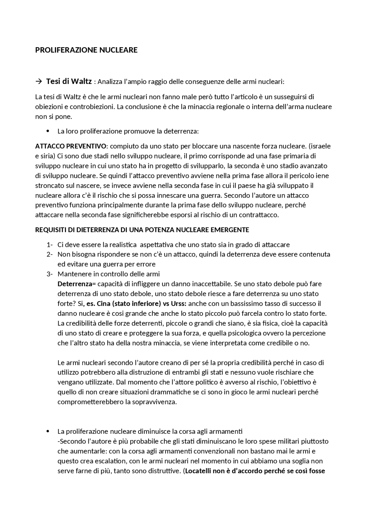 STUDI STRATEGICI - ANDREA LOCATELLI - Docsity