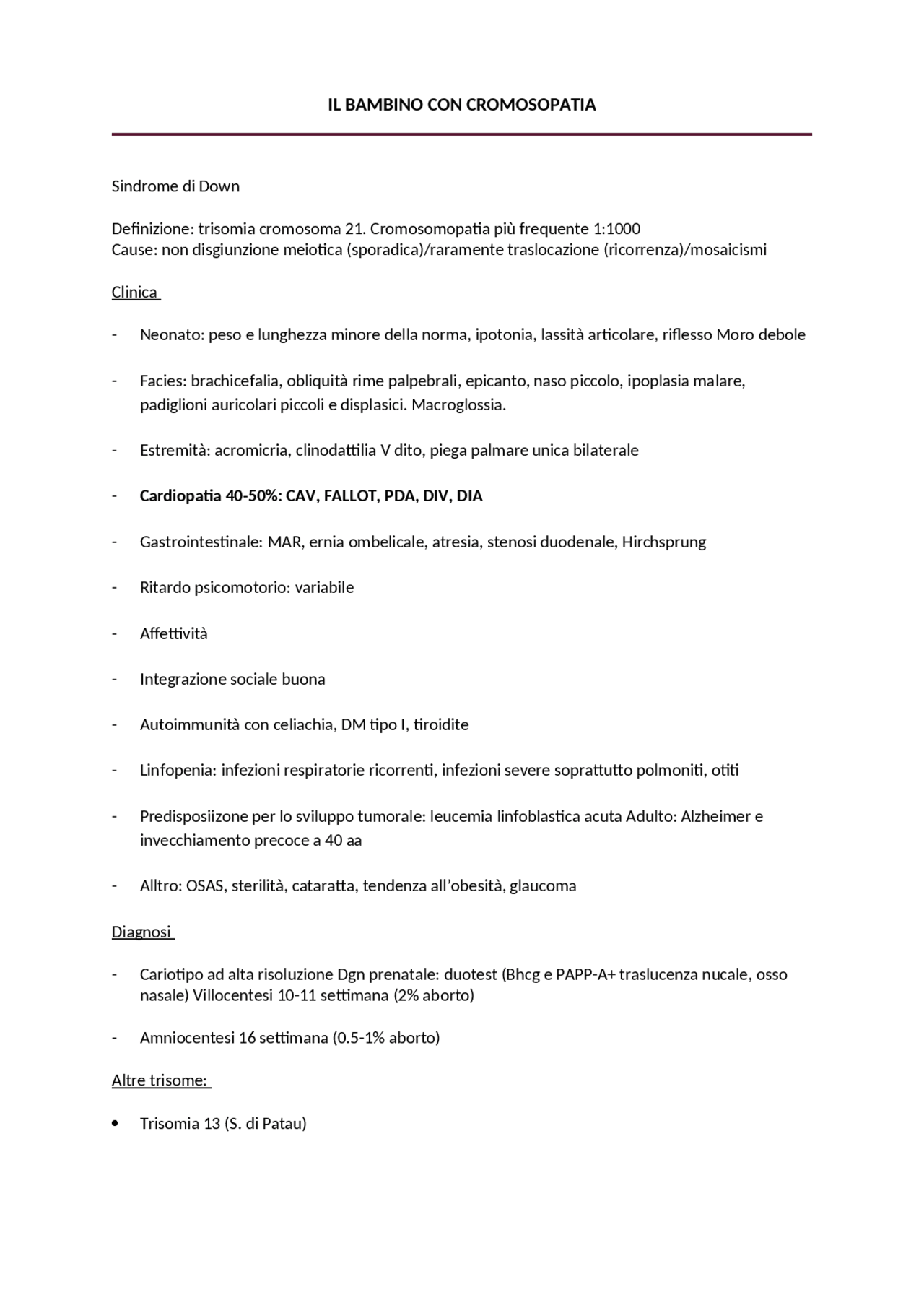 Pediatria E Ostetricia Docsity