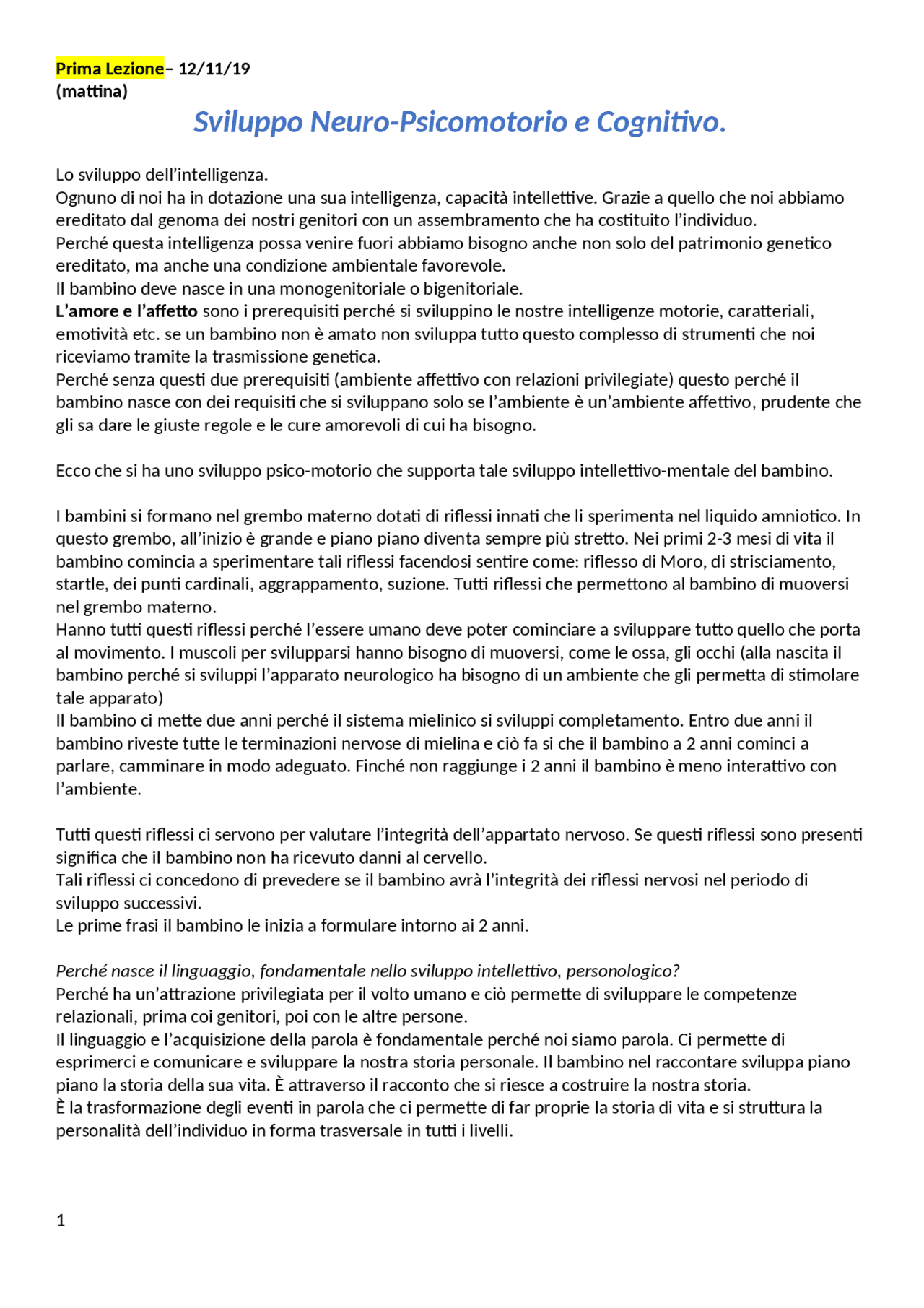 Lobi Frontali e i disturbi - Docsity
