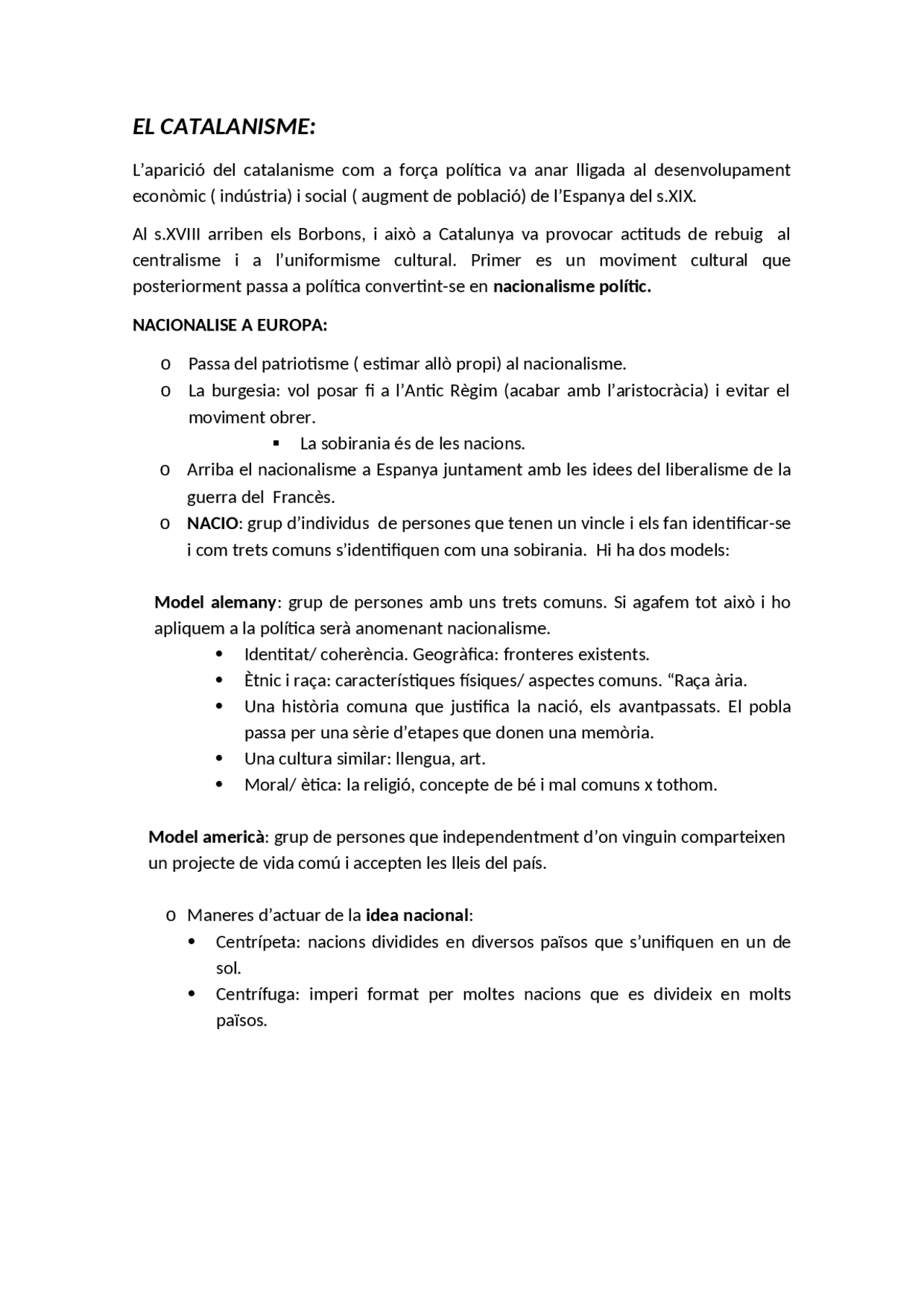 Historia Apunts Del Tema 3 De 2n De Batxillerat Docsity