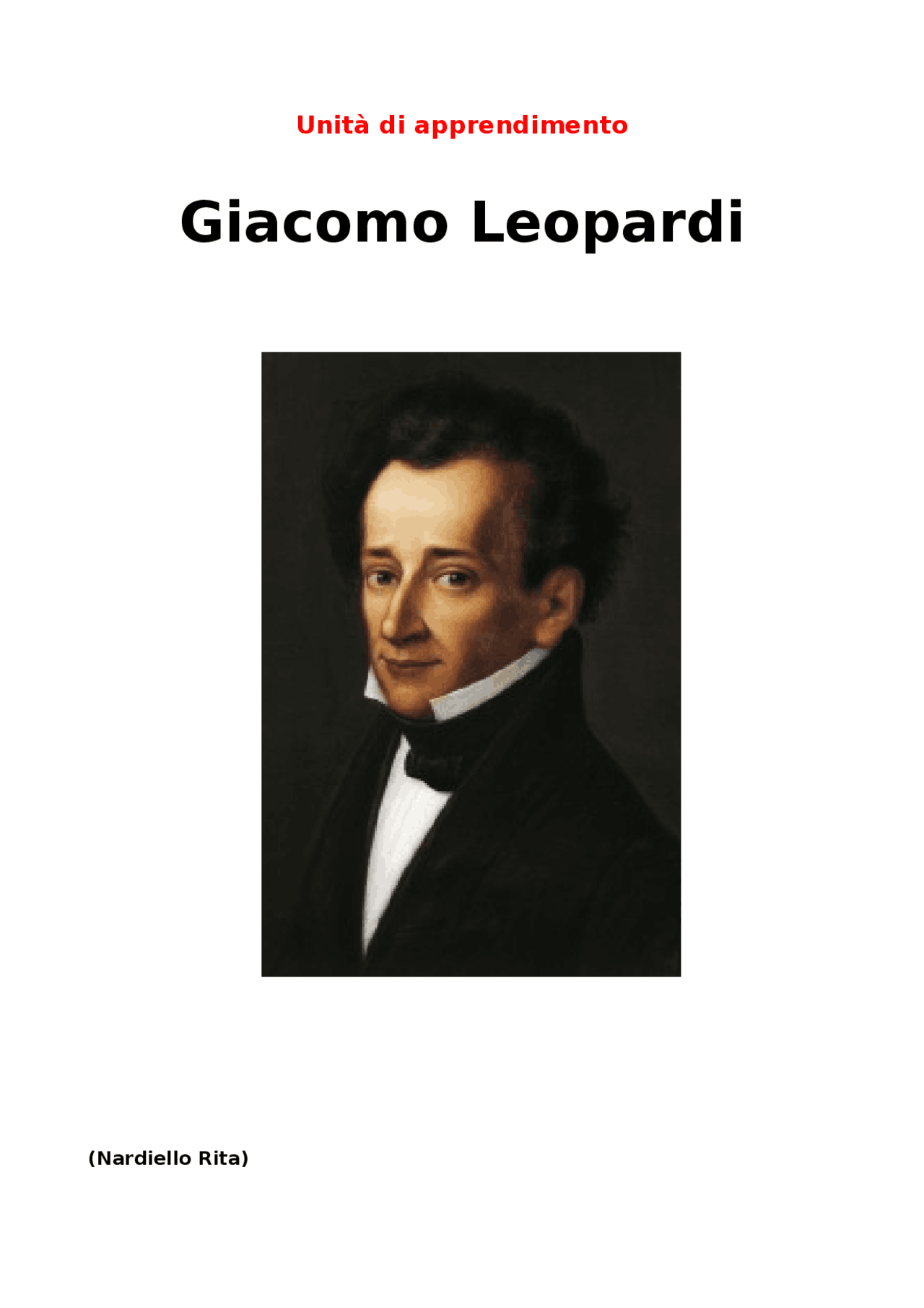 Unità Di Apprendimento Docsity