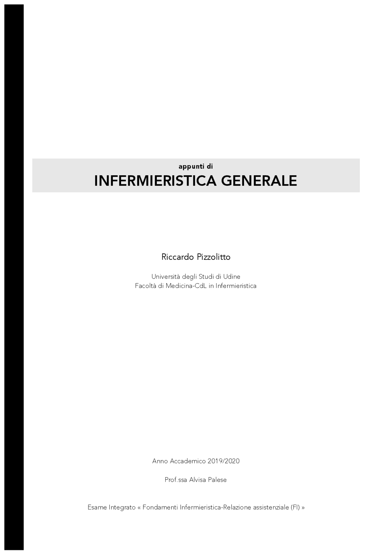 Infermieristica Generale Docsity