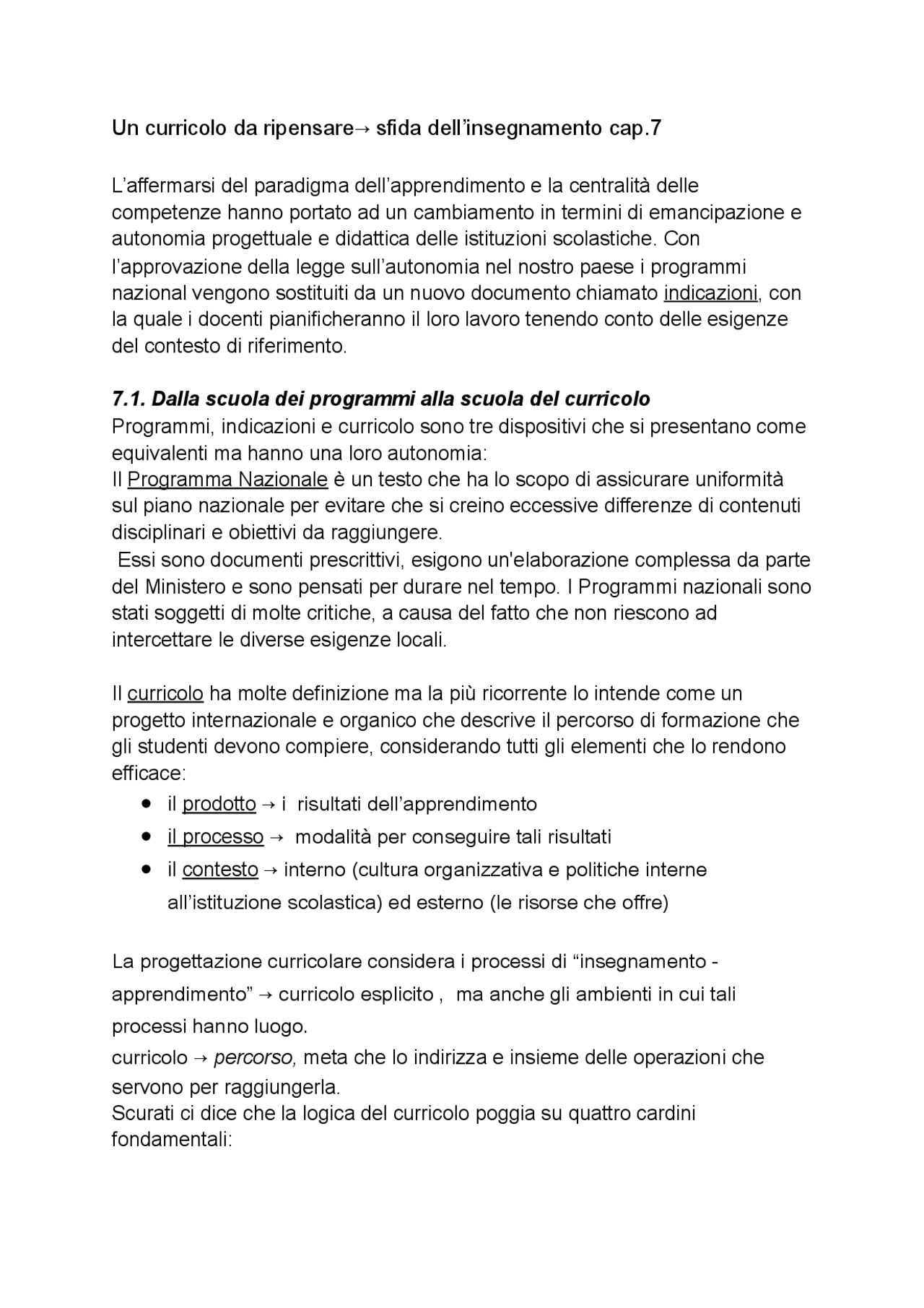 Riassunti La Sfida Dellinsegnamento Docsity