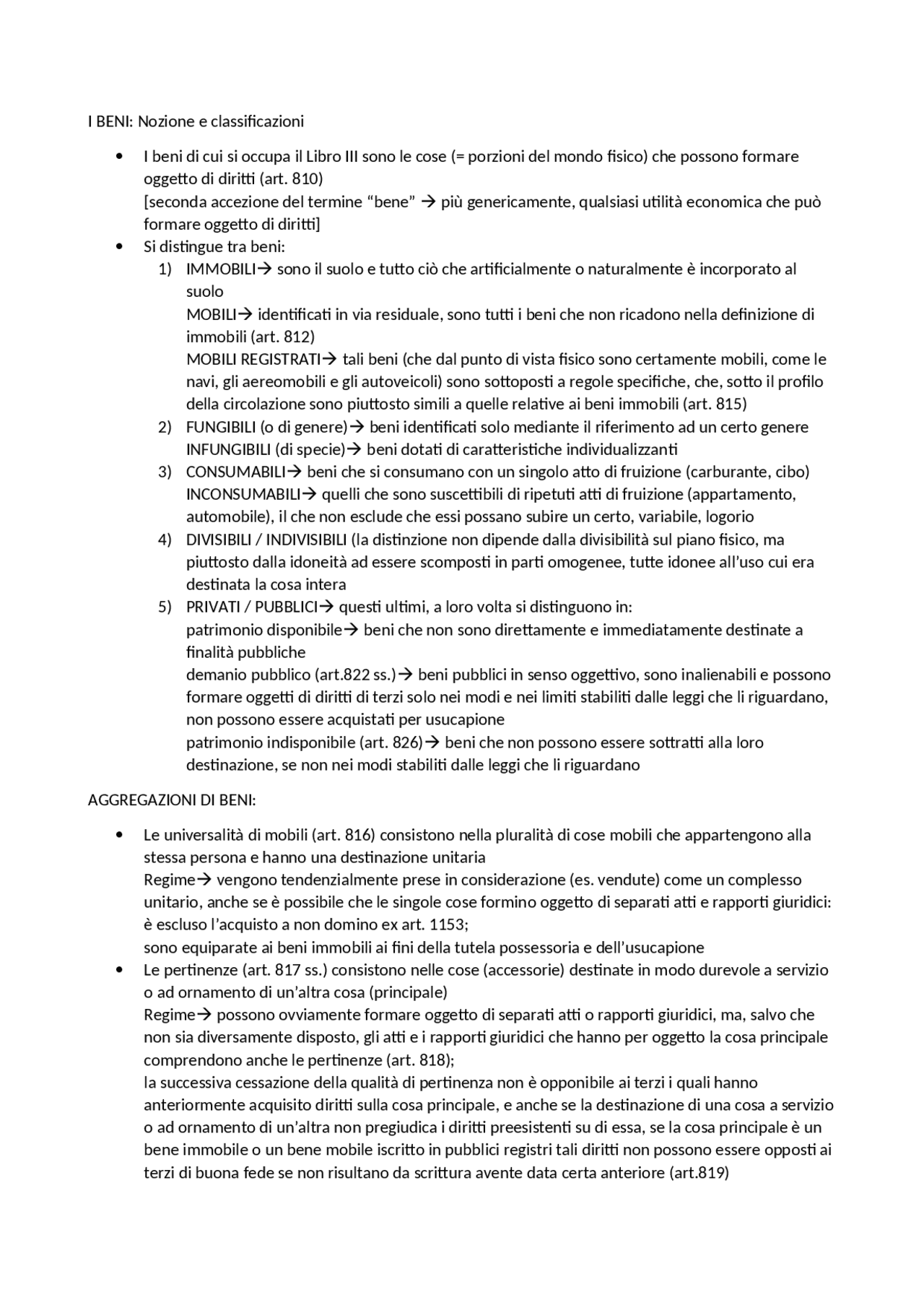 Appunti Di Diritto Privato Sui Diritti Reali Docsity