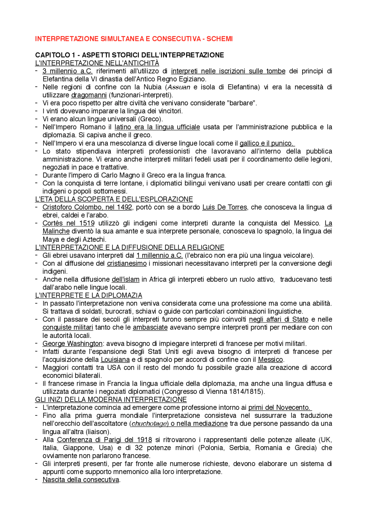 C. Falbo - Interpretazione Simultanea e Consecutiva - Docsity