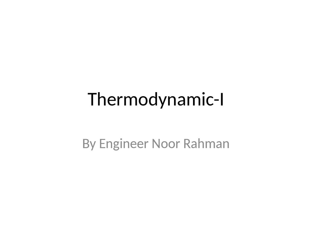 Thermodynamics Lecture Slides Docsity