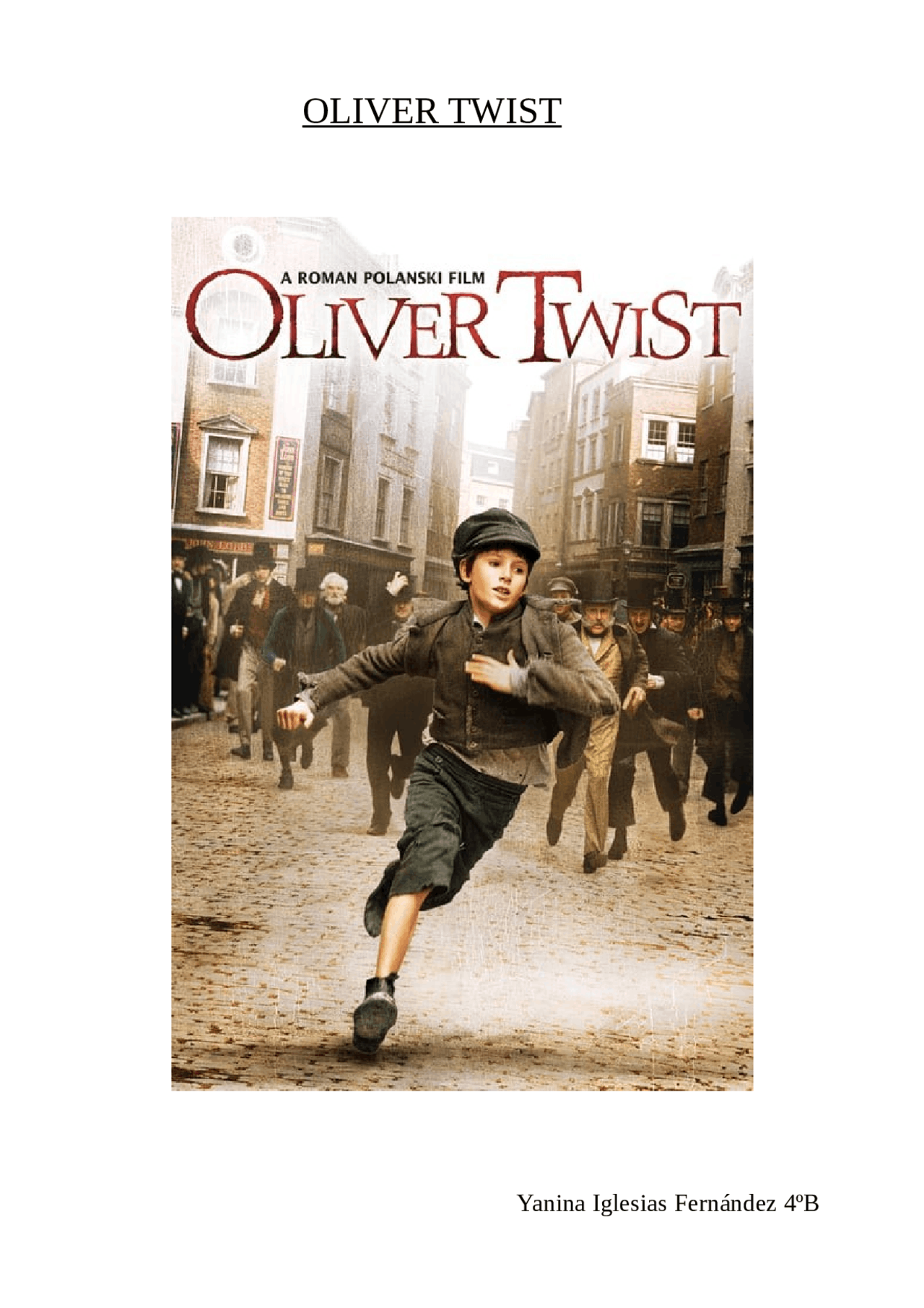 Trabajo Libro Oliver Twist En Inglés Docsity