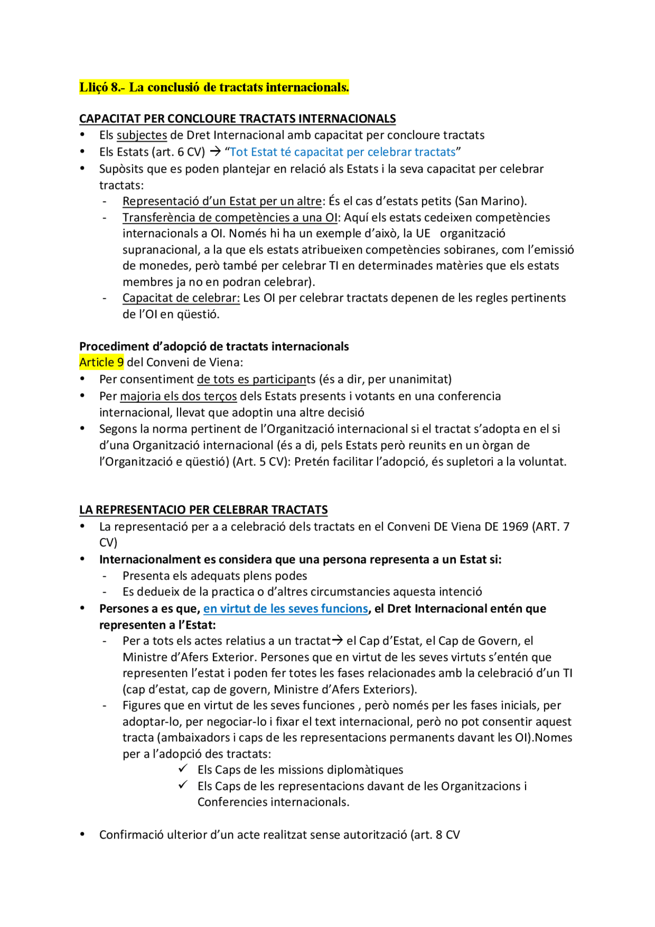 Apunts Dret Internacional Docsity