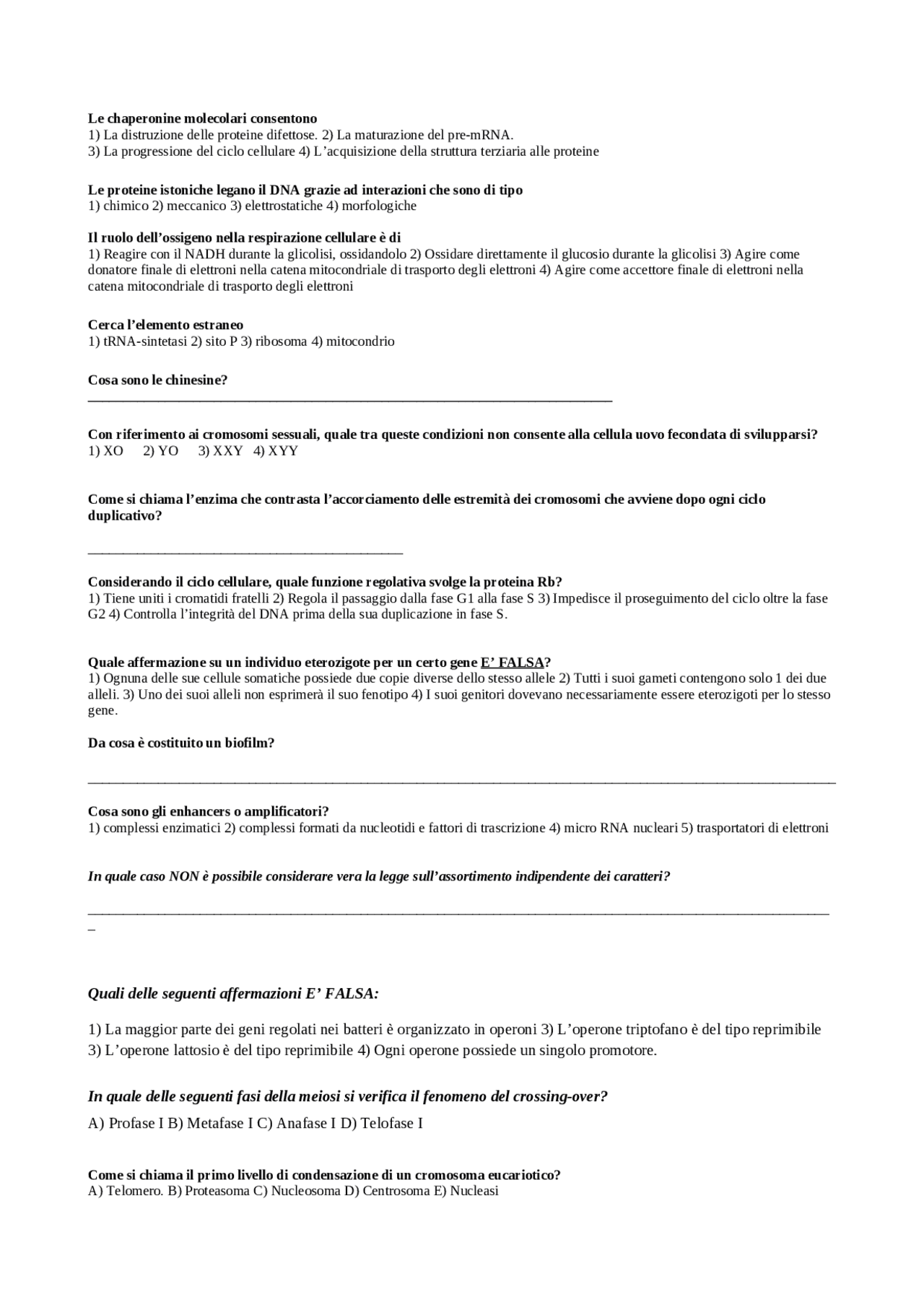 Simulazione Botanica Docsity