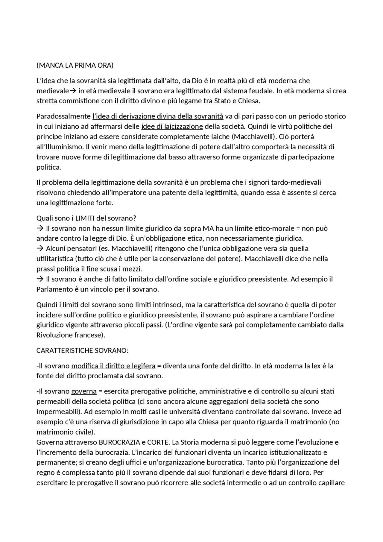 Il Concetto Di Sovranità Storia Docsity