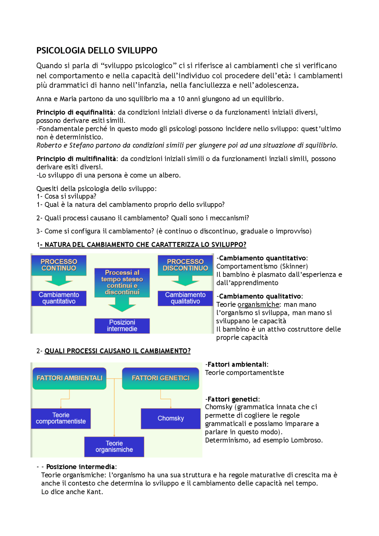 Riassunto Di Sviluppo Docsity