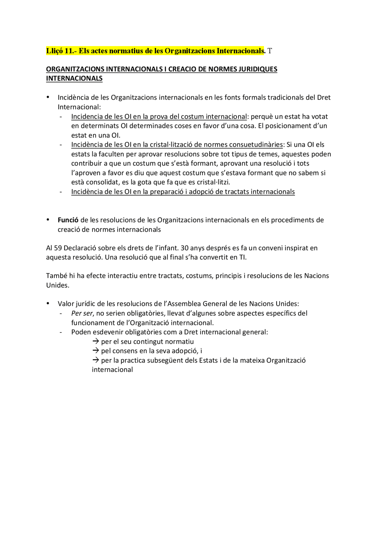 Apunts Dret Internacional Docsity