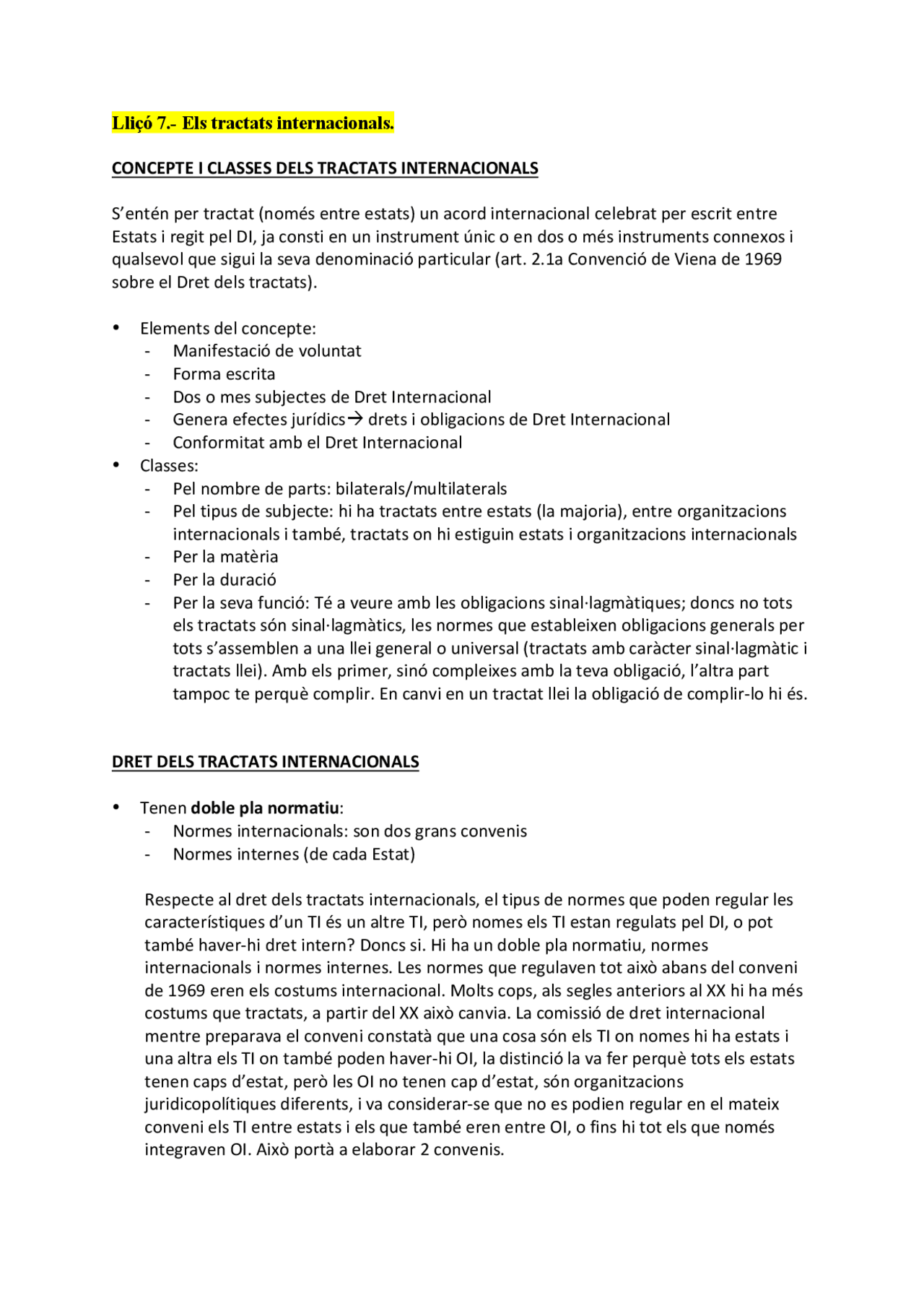 Apunts Dret Internacional Docsity