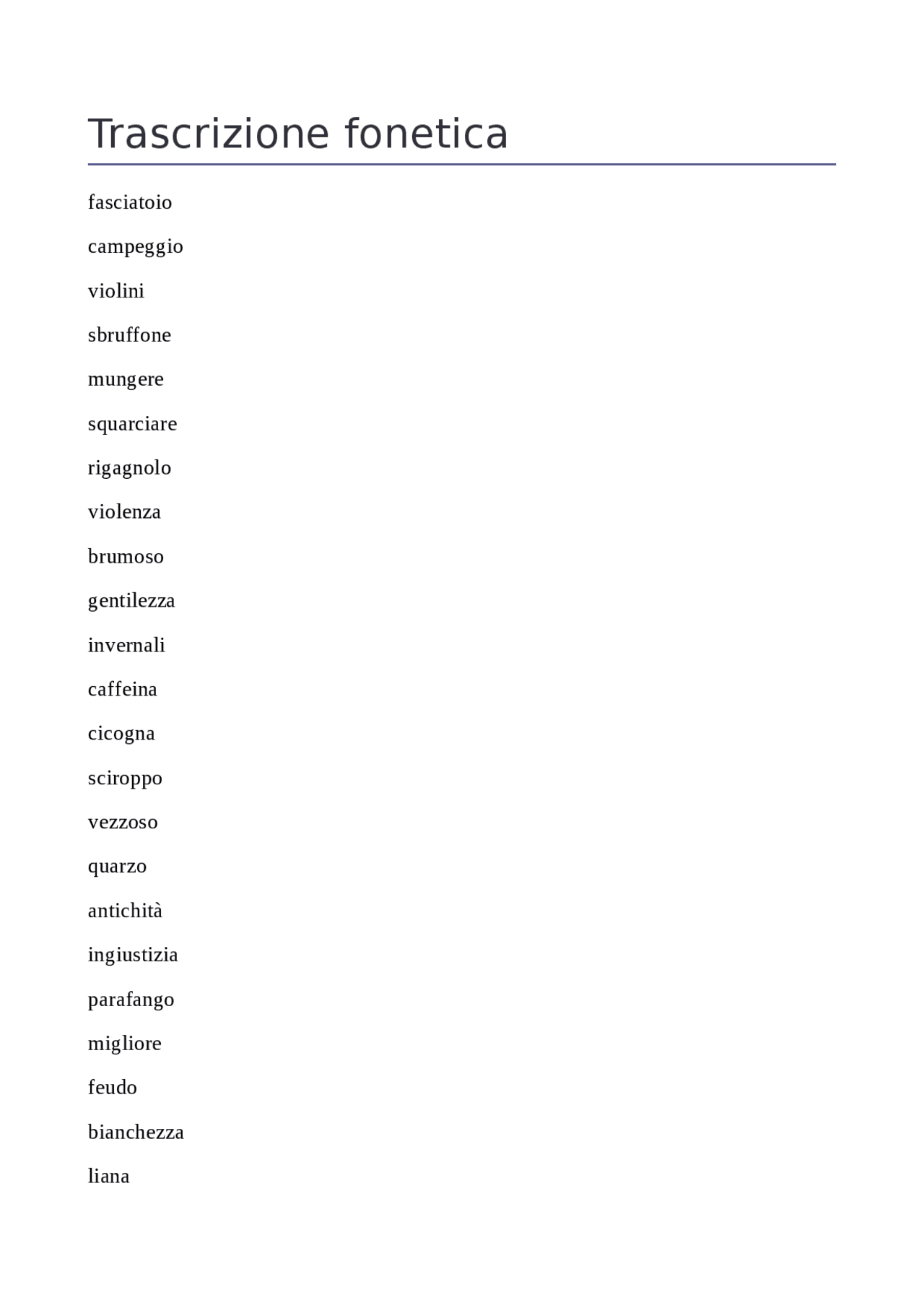 Trascrizione fonetica - Docsity