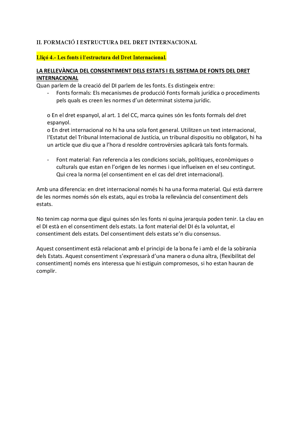 Apunts Dret Internacional Docsity