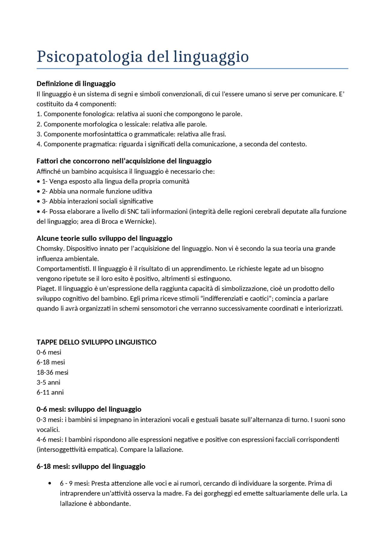 Neuropsichiatria Infantile Docsity