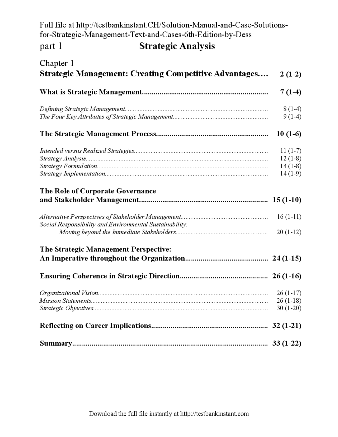 Strategic Management Manual Docsity