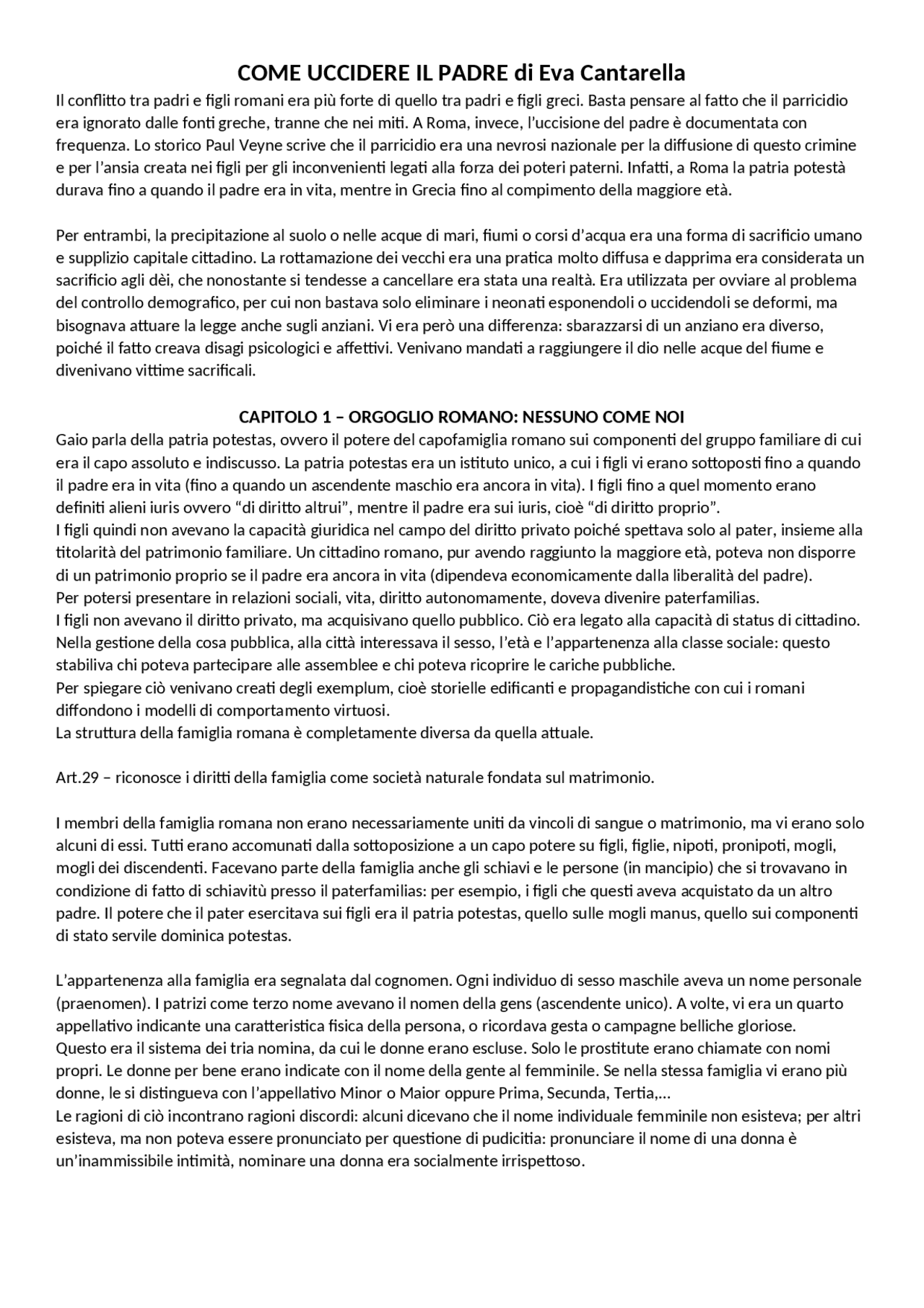 Come Uccidere Il Padre Docsity