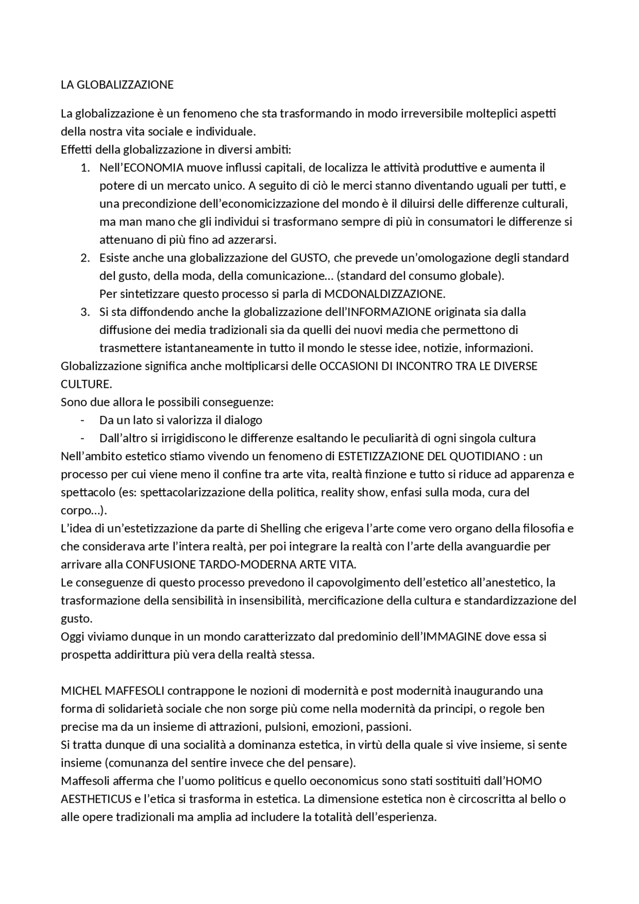 Riassunti Estetica Filosofica Docsity