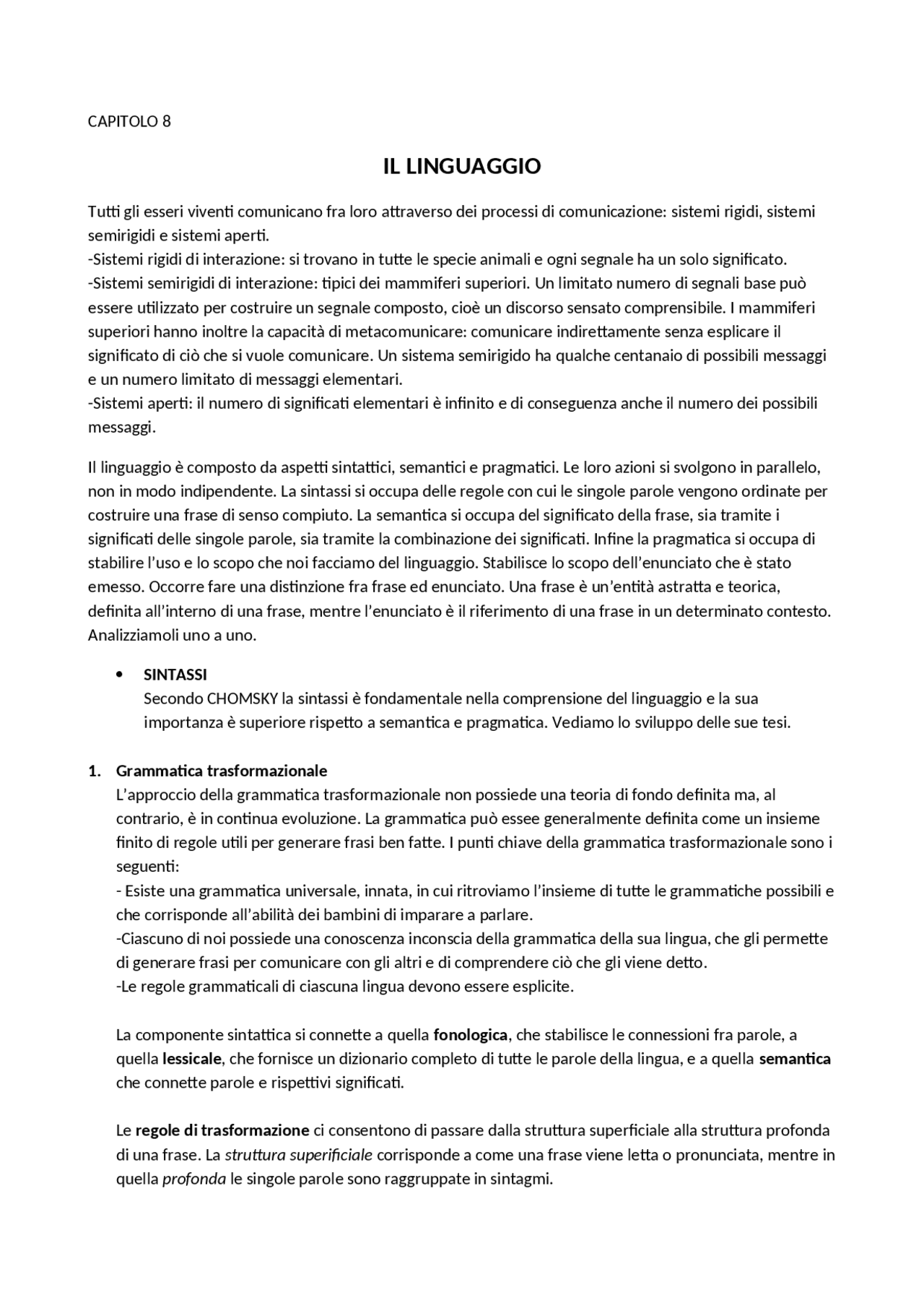 Il Metodo Della Scienze Cognitiva Bara Sintesi Del Corso Di