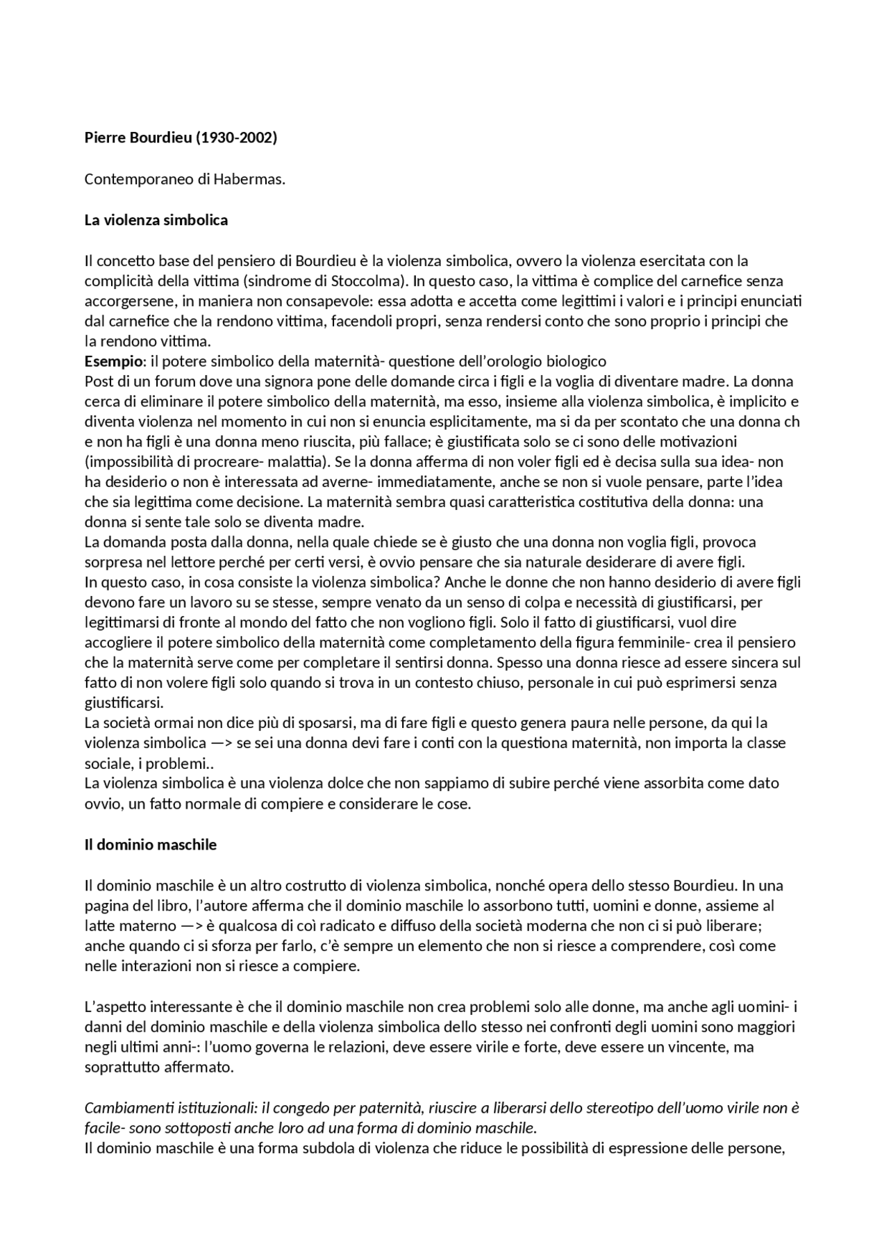 Sociologia Pierre Bourdieu Docsity