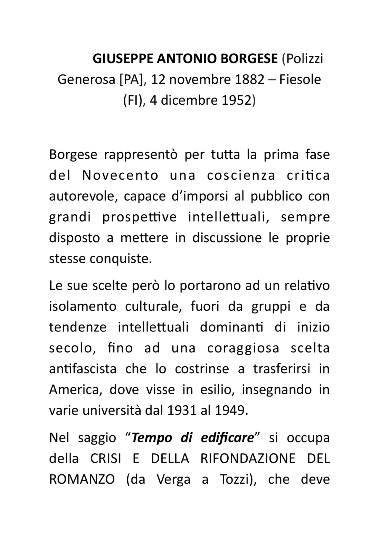Riassunto bogese vita e opere - Docsity