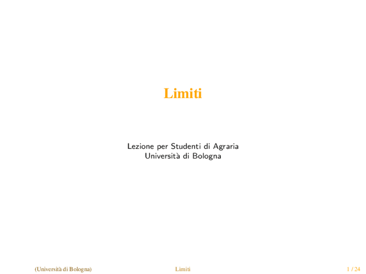 Dispense Limiti Di Funzione Docsity
