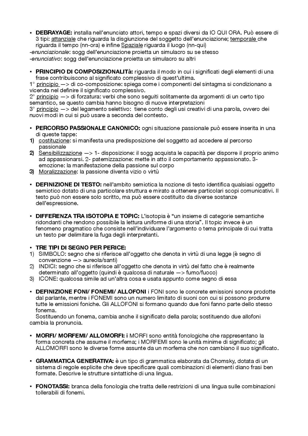 Schema Risposte Semiotica Docsity