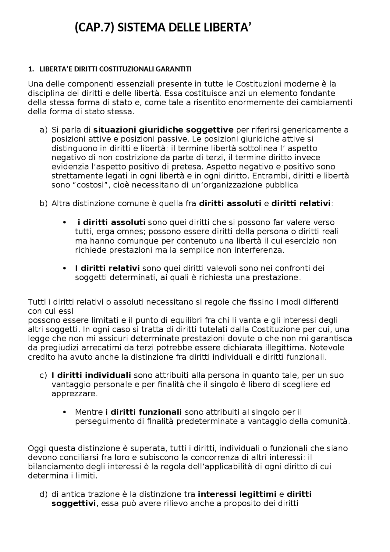Dispense Diritto Costituzionale Docsity