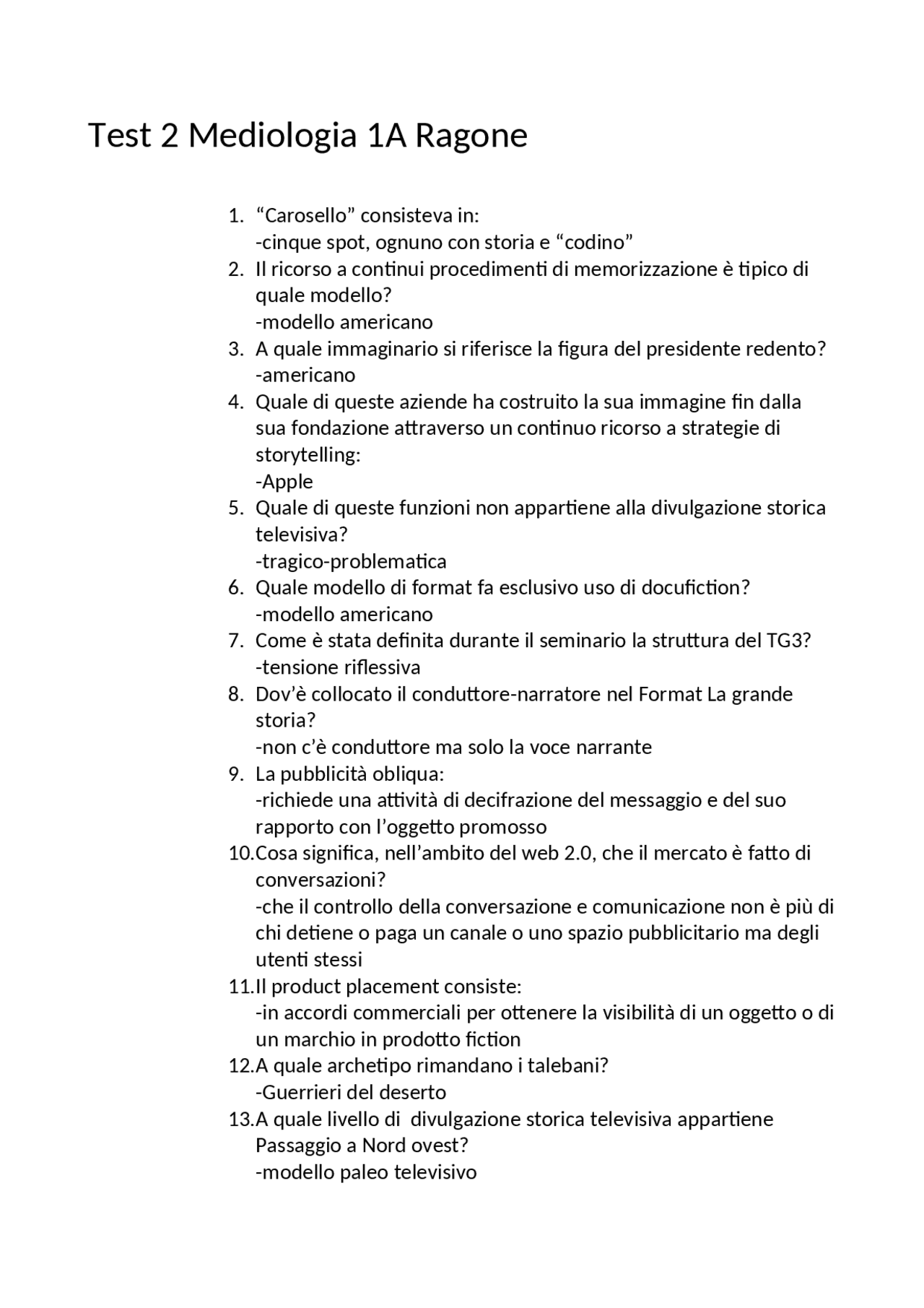 Test 2 Mediologia 1a Docsity