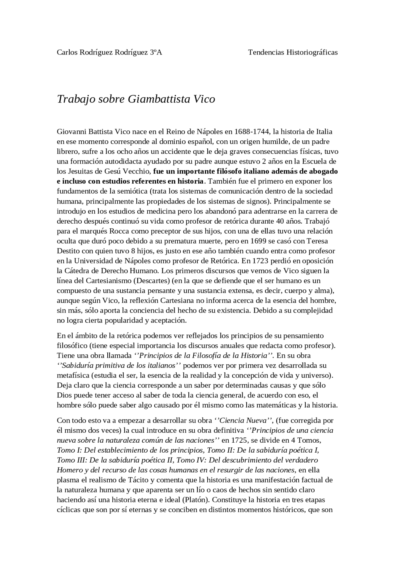 Apuntes Giambattista Vico Docsity