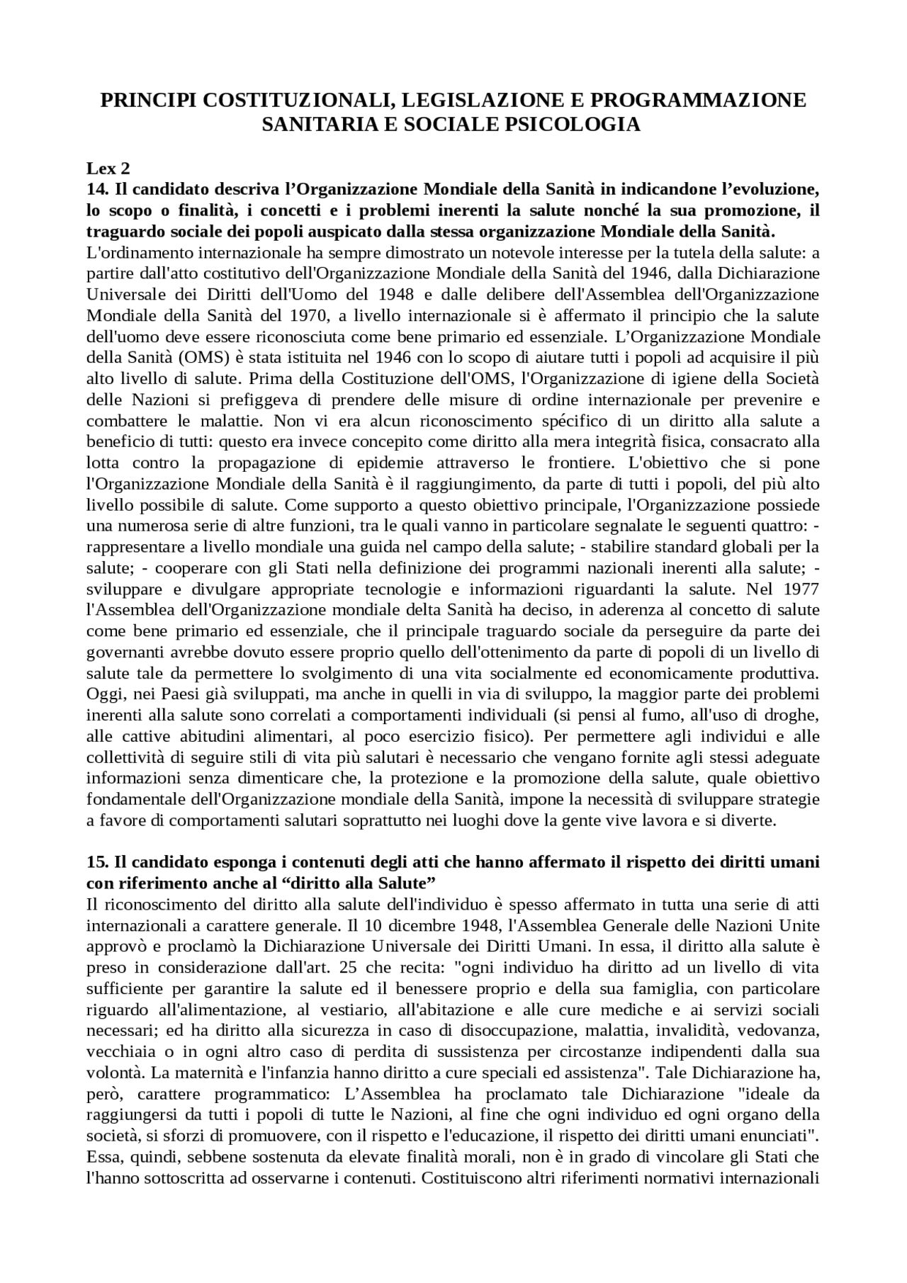 Risposte Domande Aperte Esame Di Principi Costituzionali Docsity