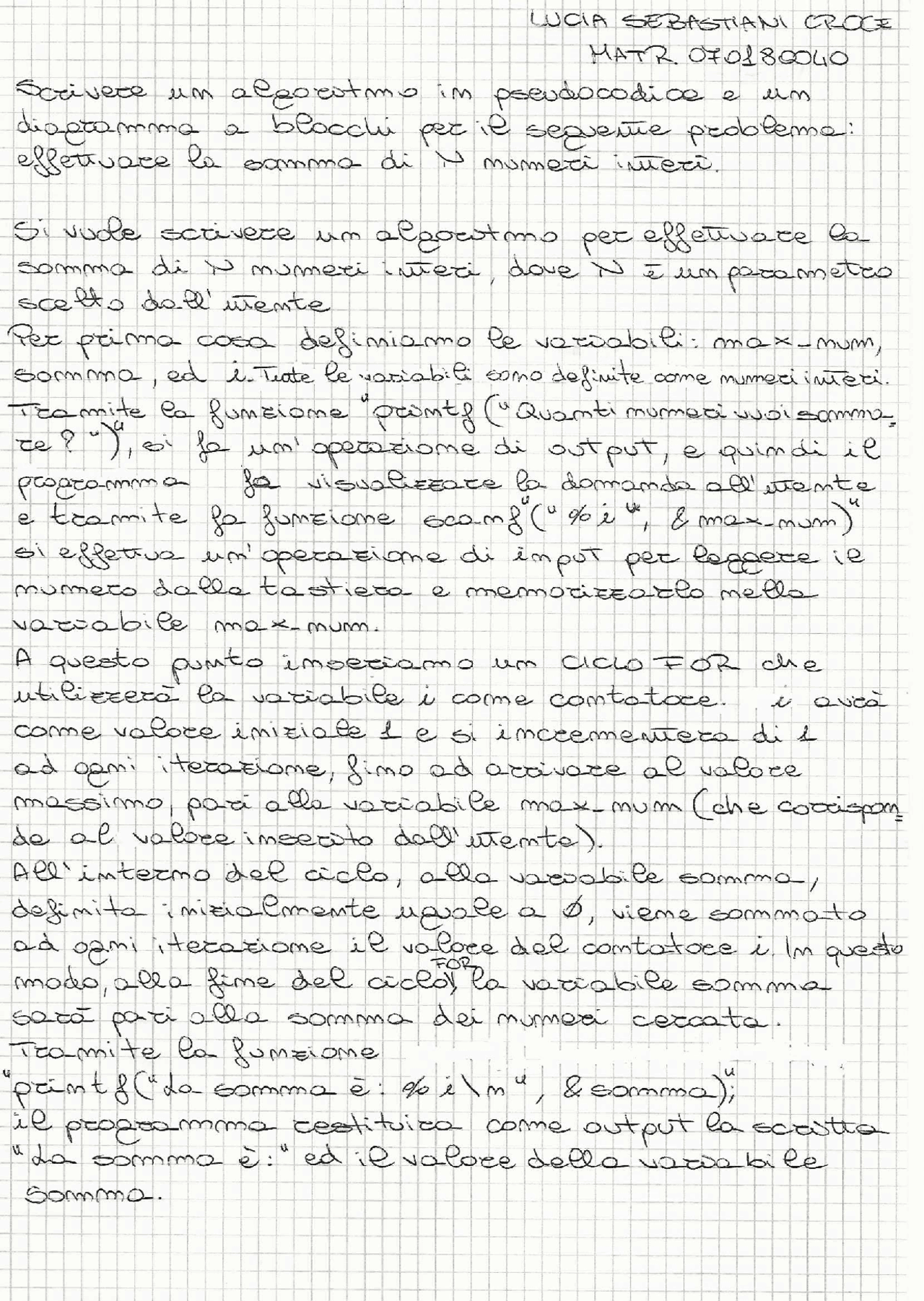 Elaborato Algoritmi C Docsity